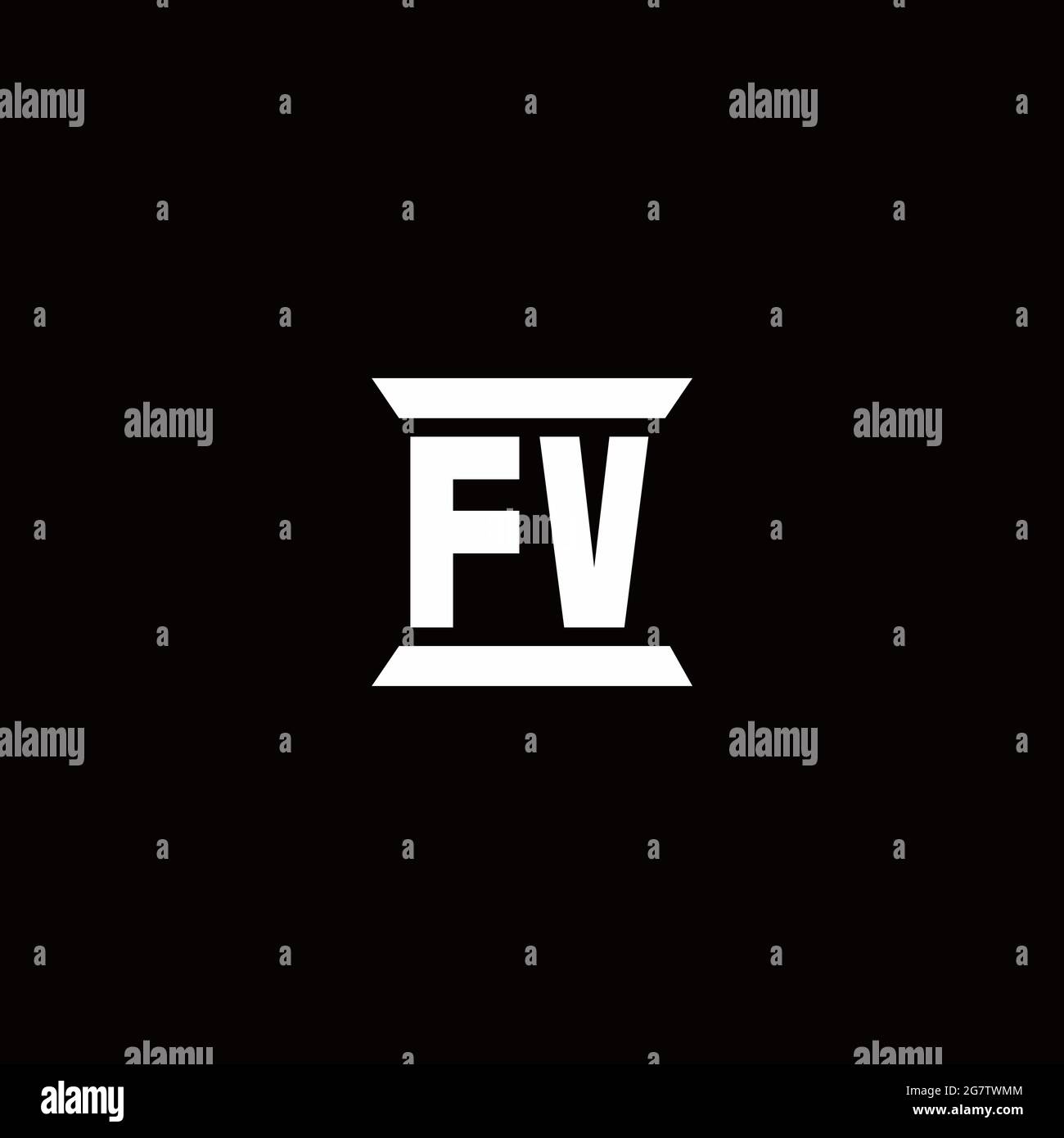 V f initial logo hi-res stock photography and images - Alamy