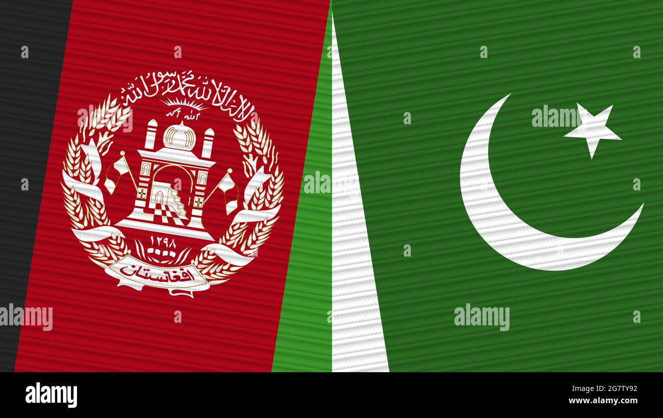 Pakistan and Afghanistan Two Half Flags Together Fabric Texture ...