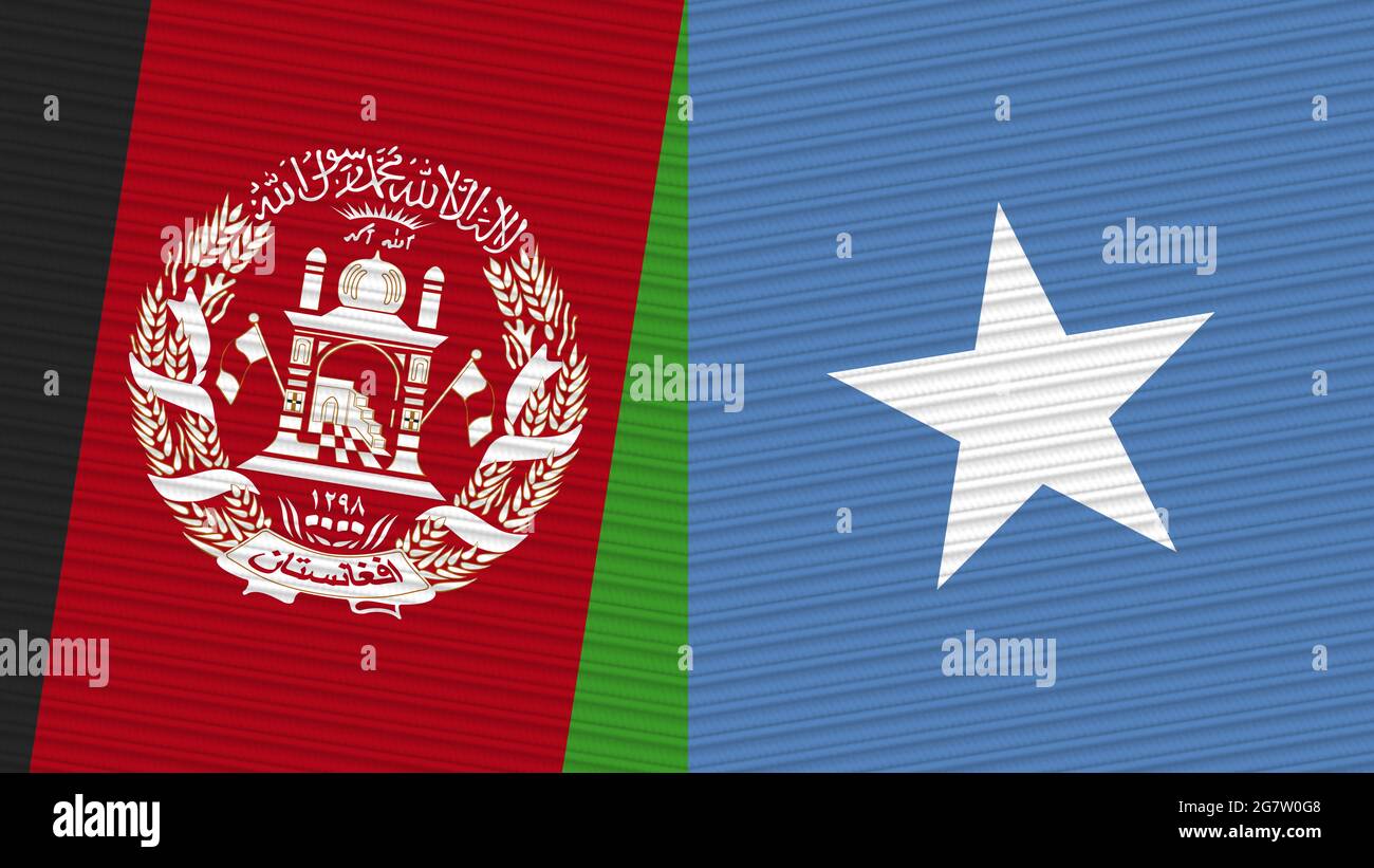 Somalia and Afghanistan Two Half Flags Together Fabric Texture ...