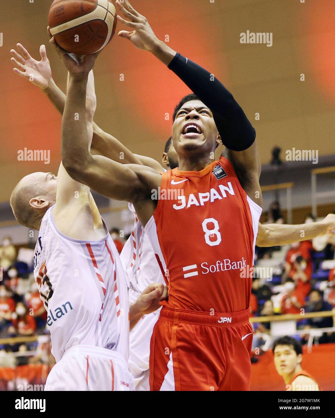 Saitama, eastern Japan, on July 16, 2021: Rui Hachimura (8) of Japan ...