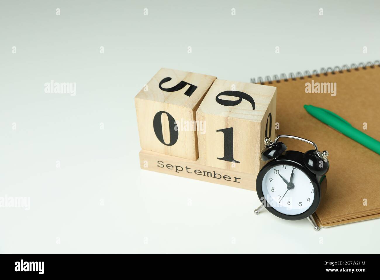 Concept of September 1 on white background Stock Photo - Alamy