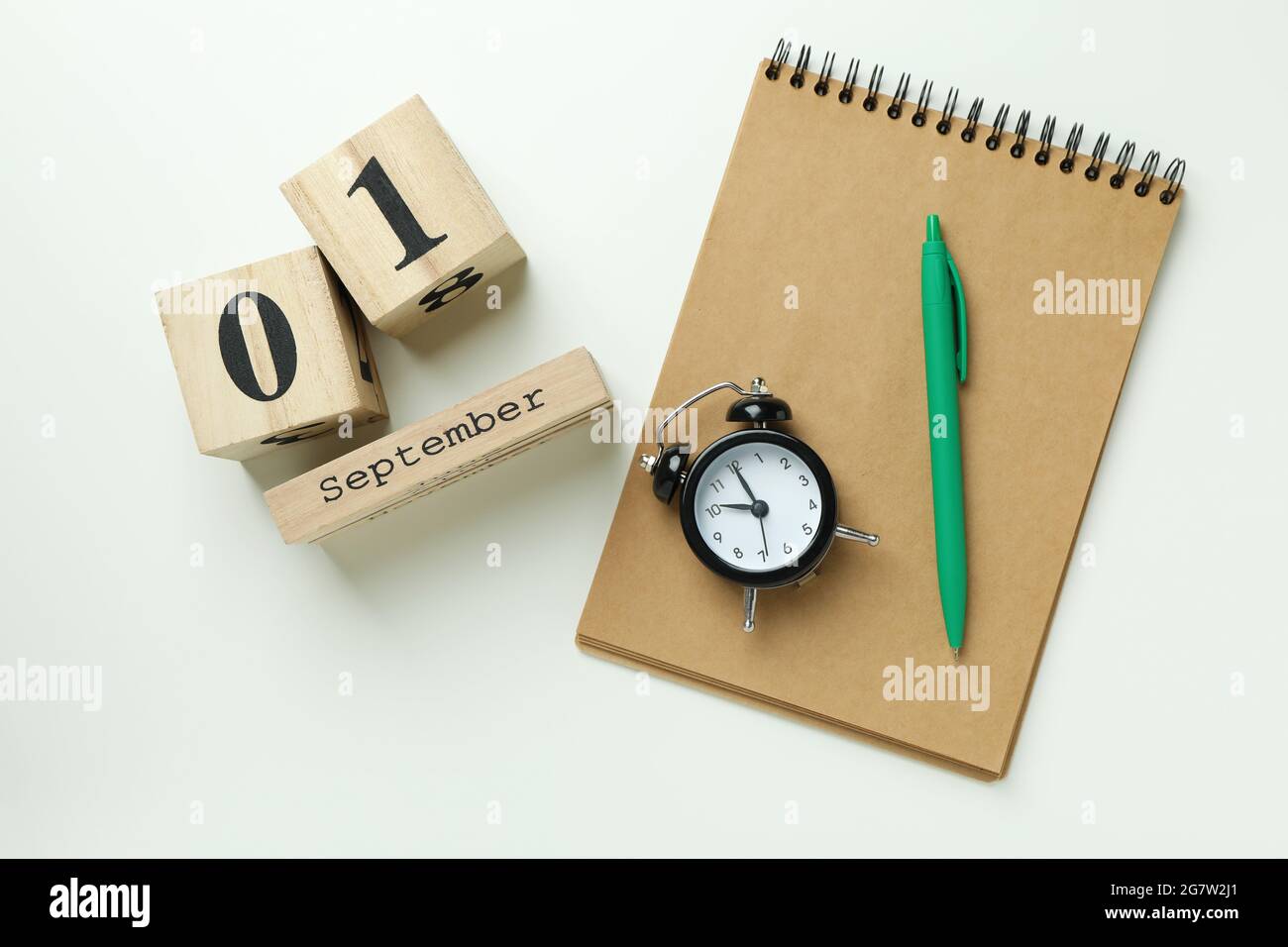 Concept of September 1 on white background Stock Photo - Alamy