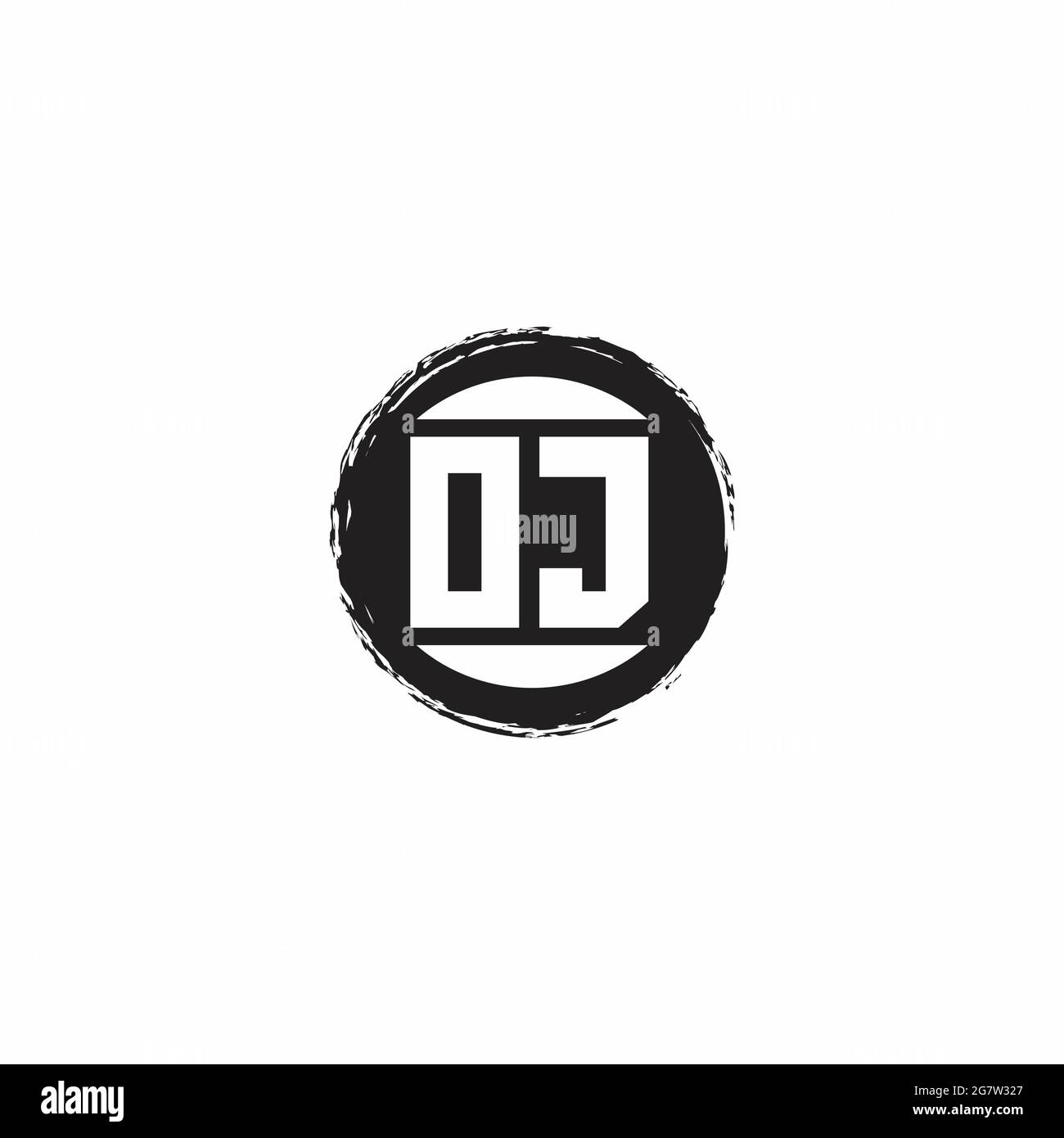 OJ Logo Initial Letter Monogram with abstrac circle shape design ...