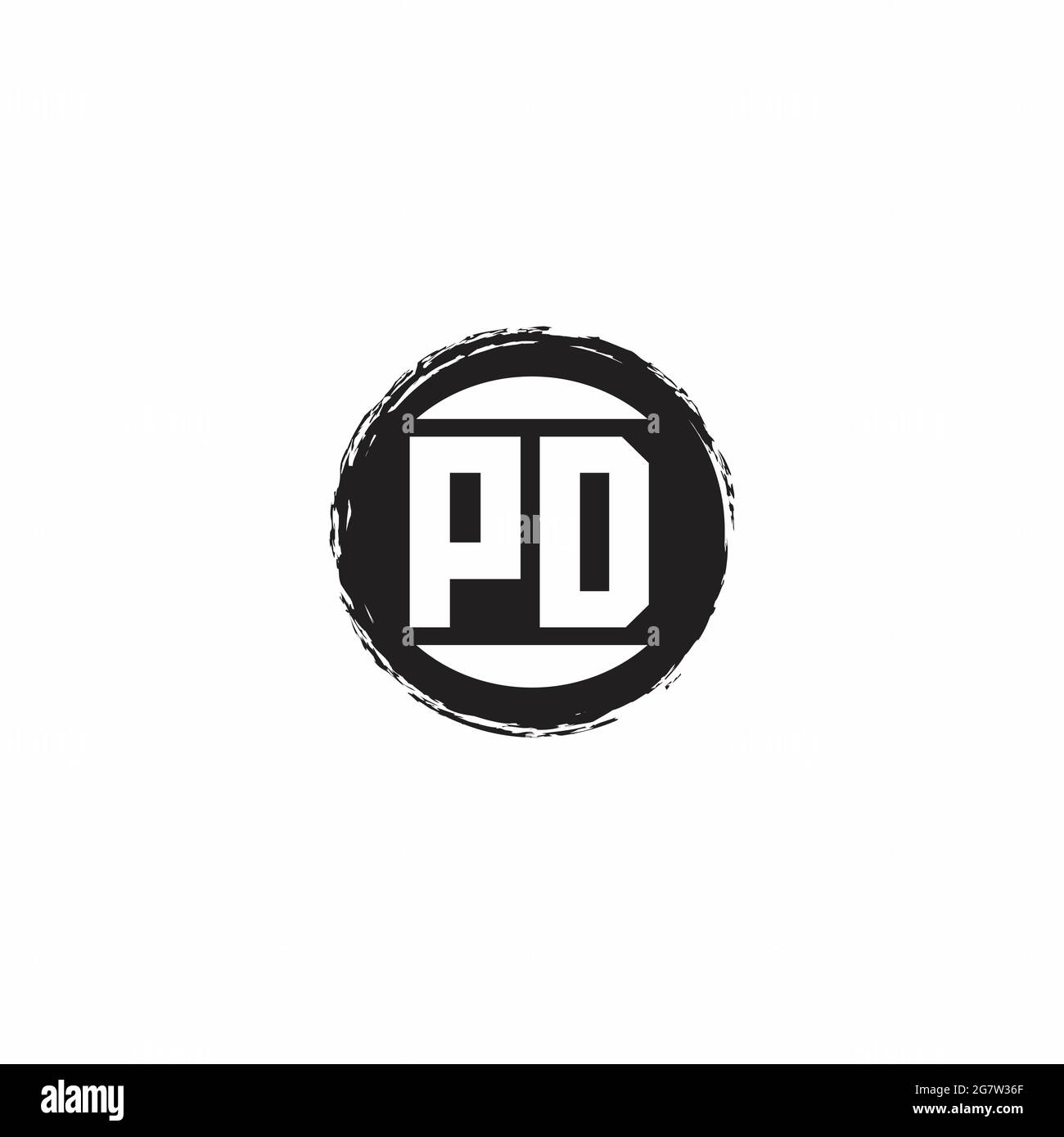 PD Logo Initial Letter Monogram with abstrac circle shape design ...