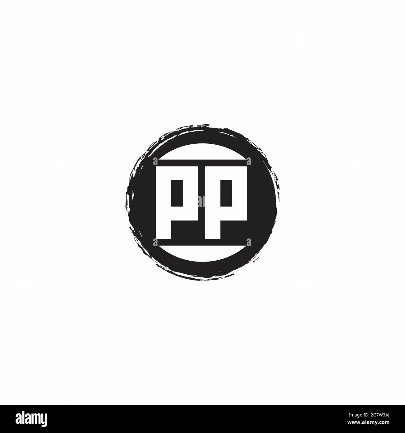 PP Logo Initial Letter Monogram with abstrac circle shape design ...