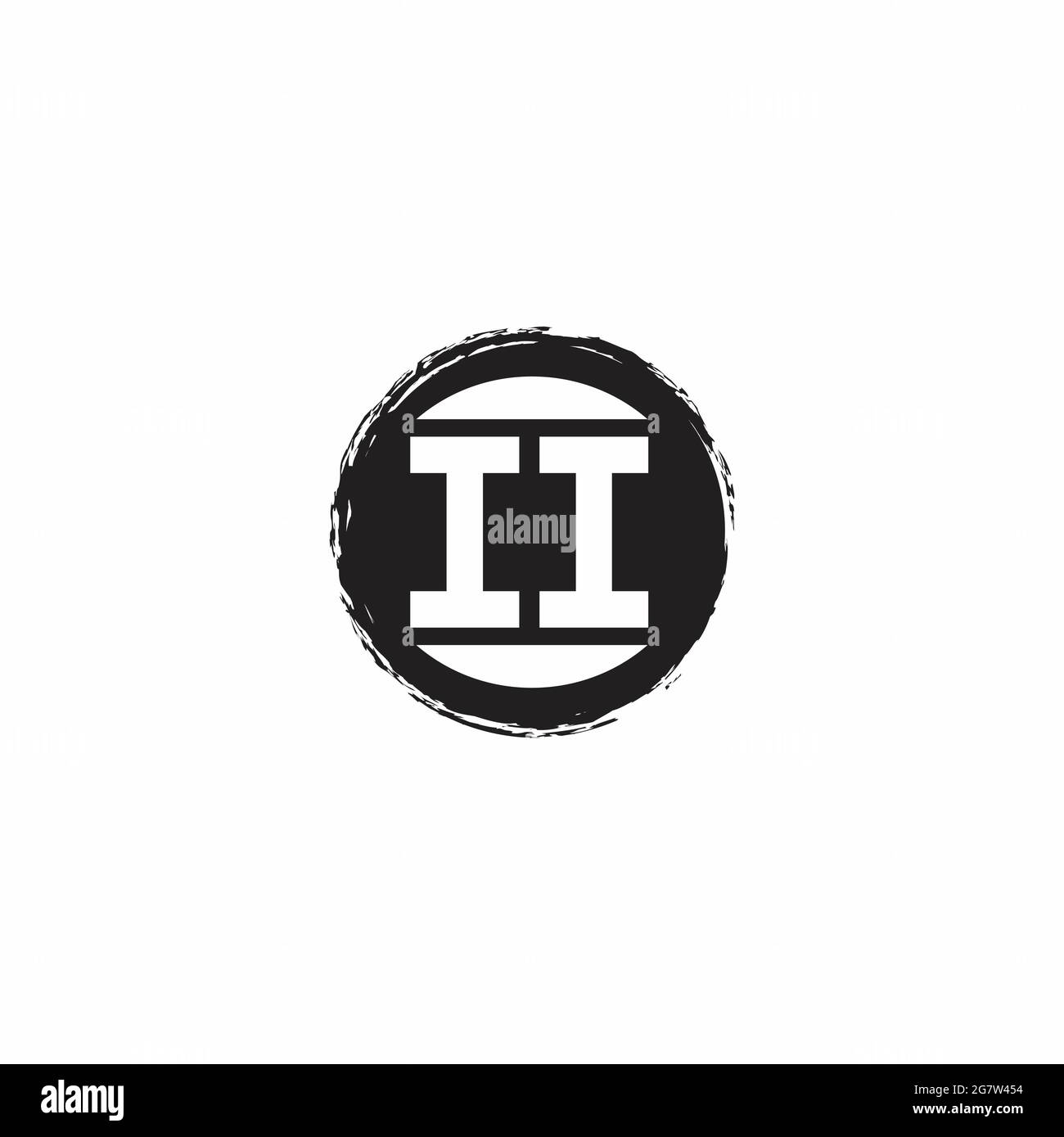 II Logo Initial Letter Monogram with abstrac circle shape design ...