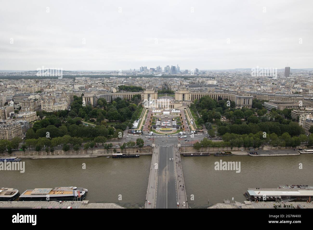 Paris, France. 16th July, 2021: View of the Trocadero and Paris from ...