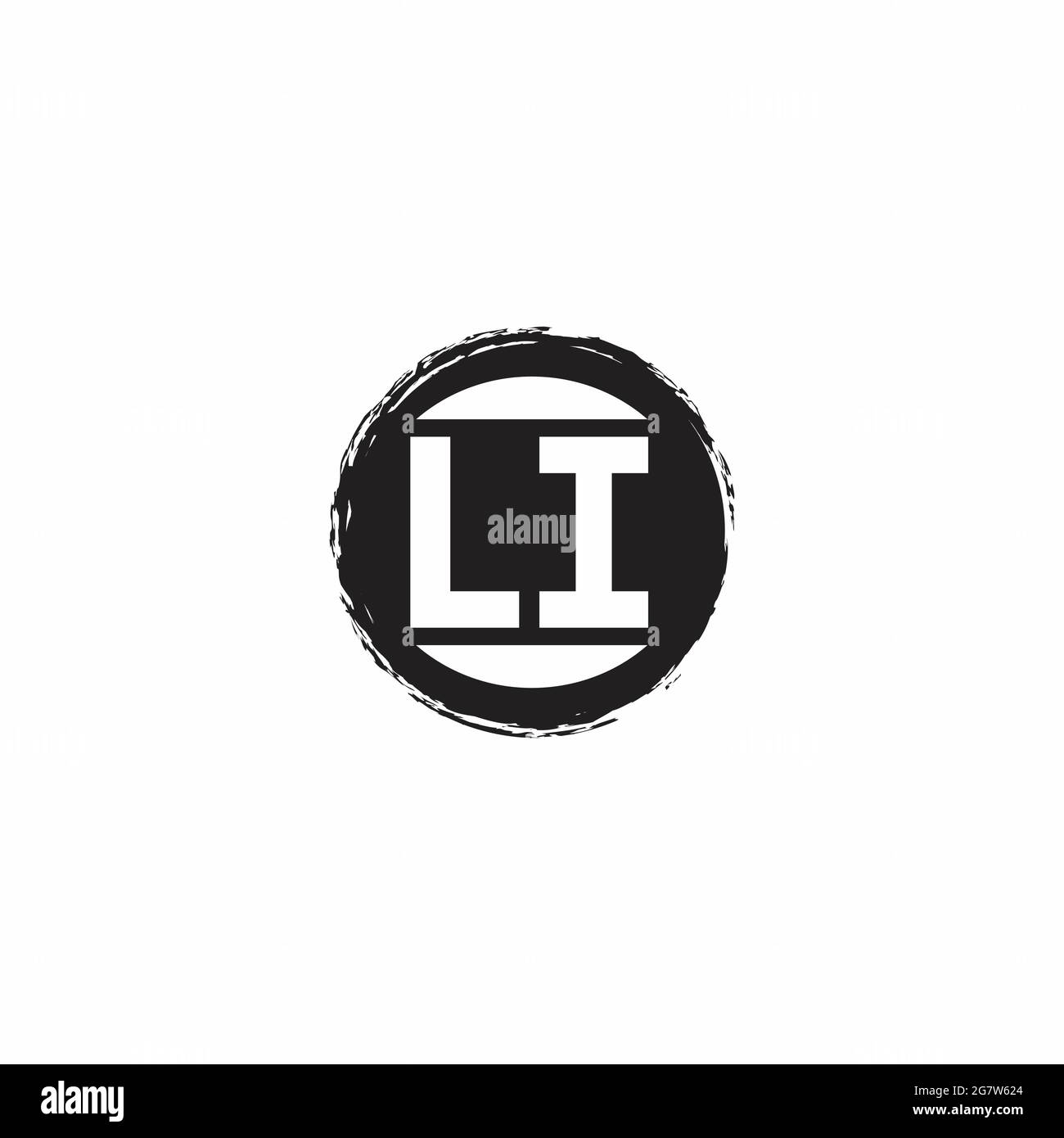 LI Logo Initial Letter Monogram with abstrac circle shape design ...