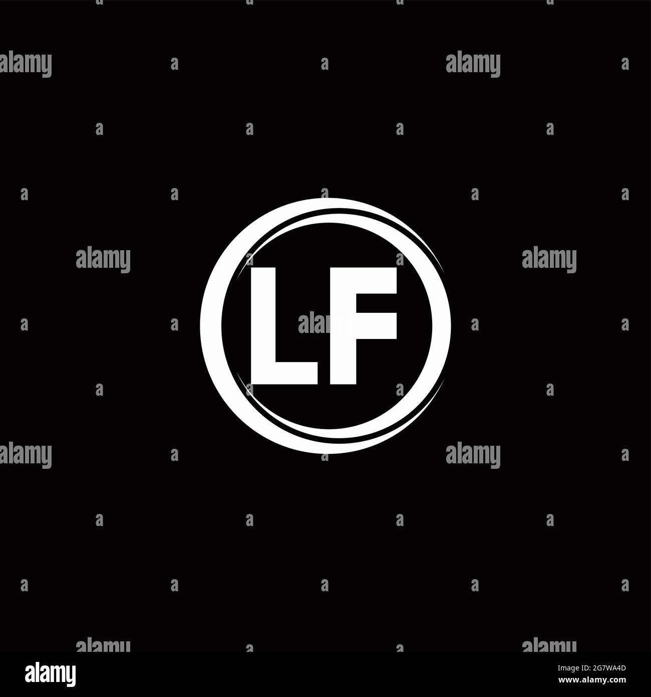 Lf minimal logo design hi-res stock photography and images - Alamy