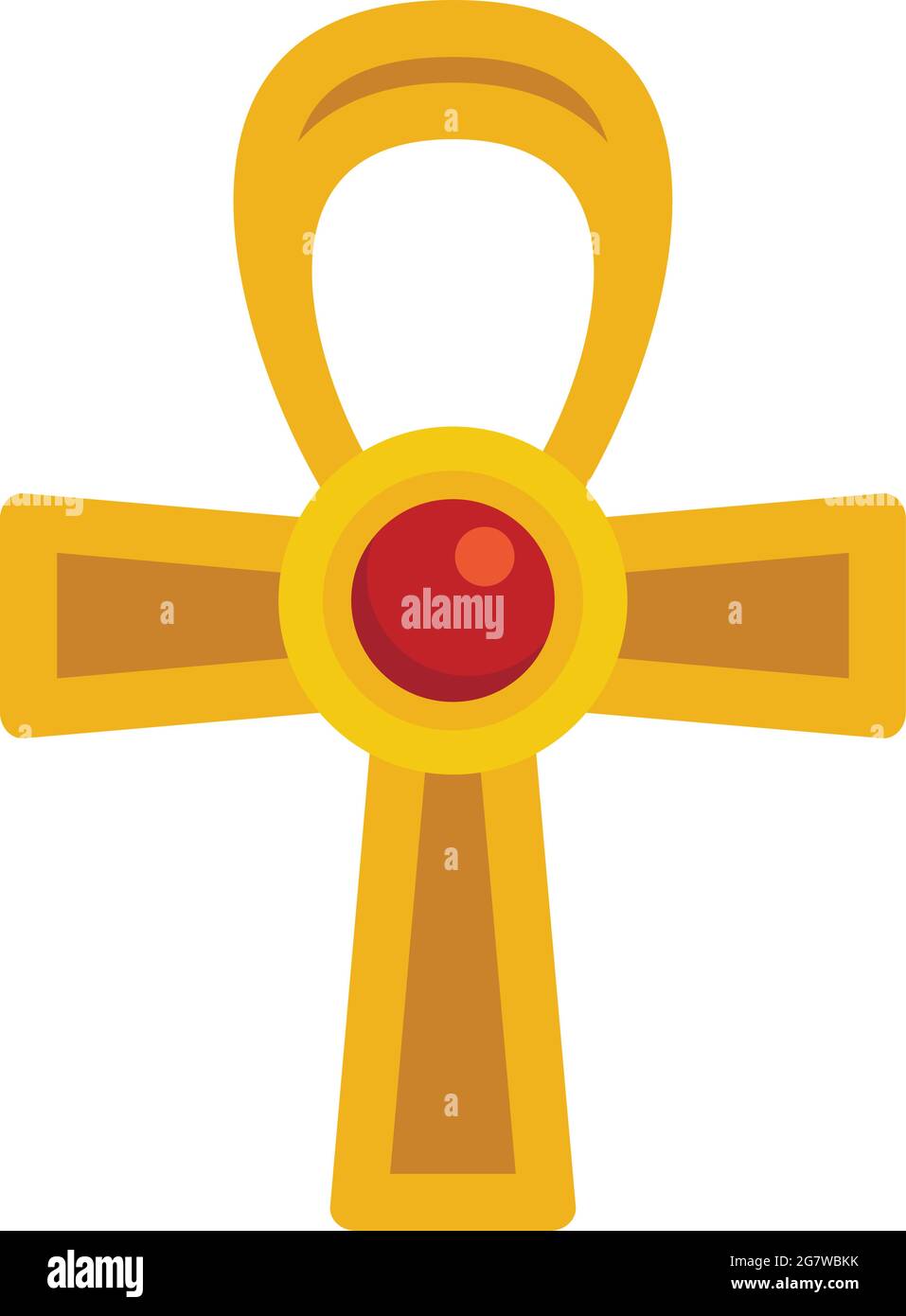 Egypt ankh cross icon. Flat illustration of Egypt ankh cross vector ...