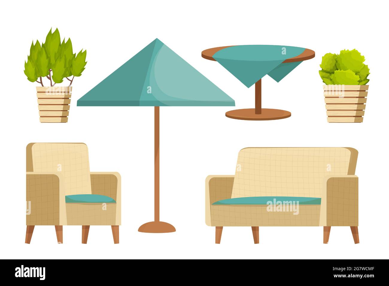 Patio set patio table Stock Vector Images - Alamy