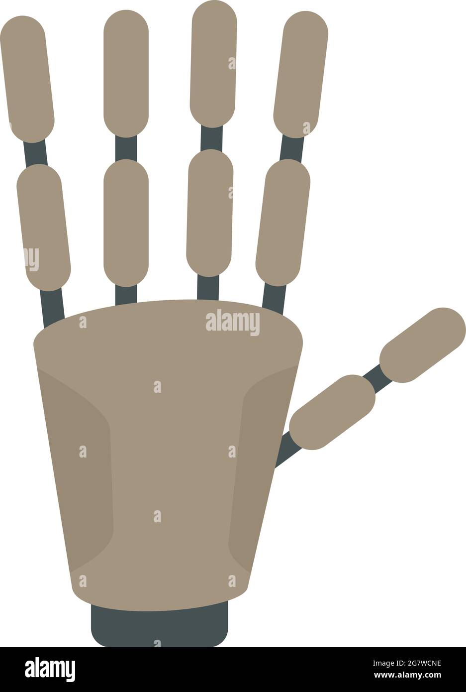 Bionic hand icon. Flat illustration of bionic hand vector icon isolated ...