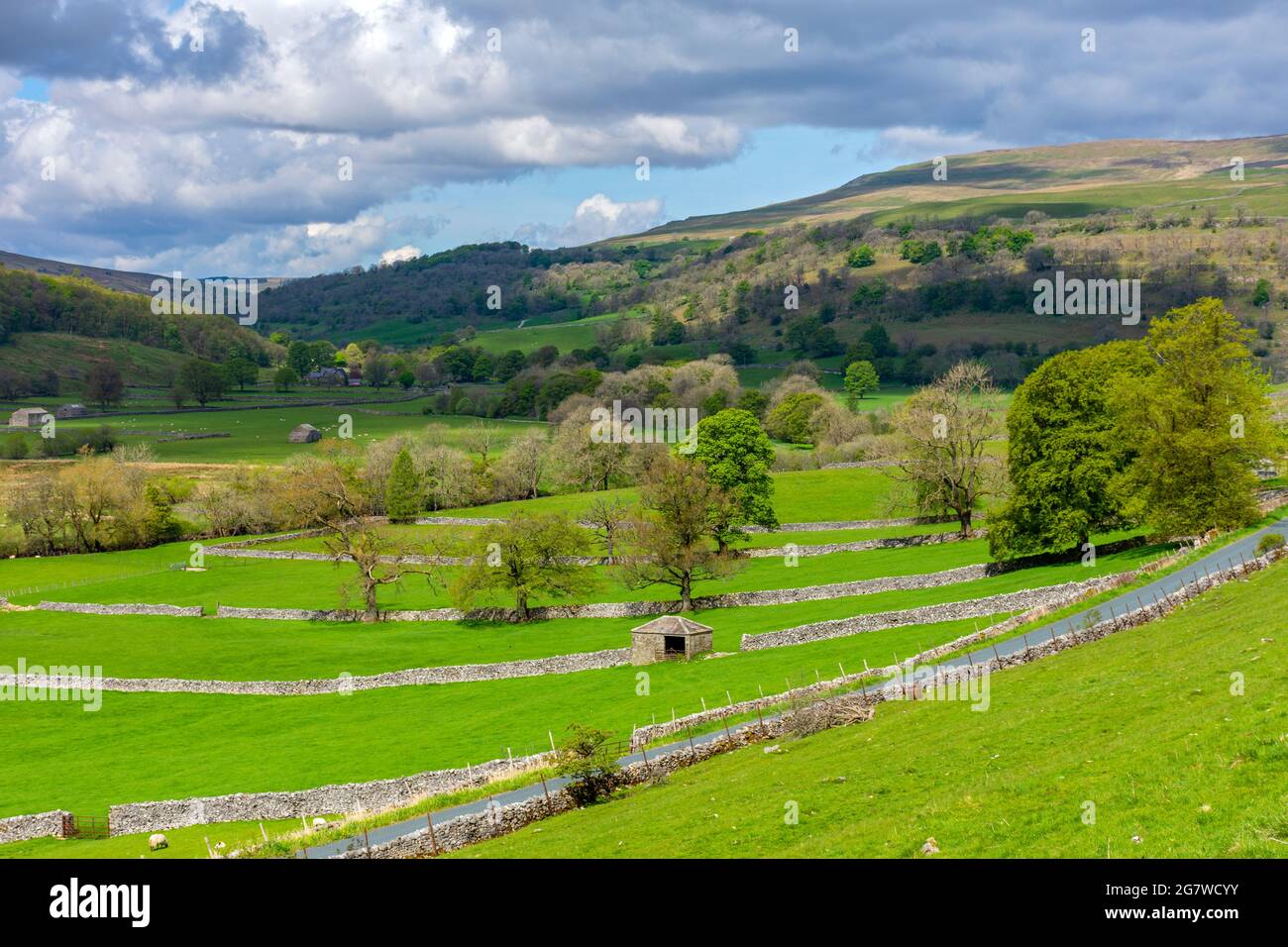 Looking towards Langstrothdale from near Buckden village, Upper ...