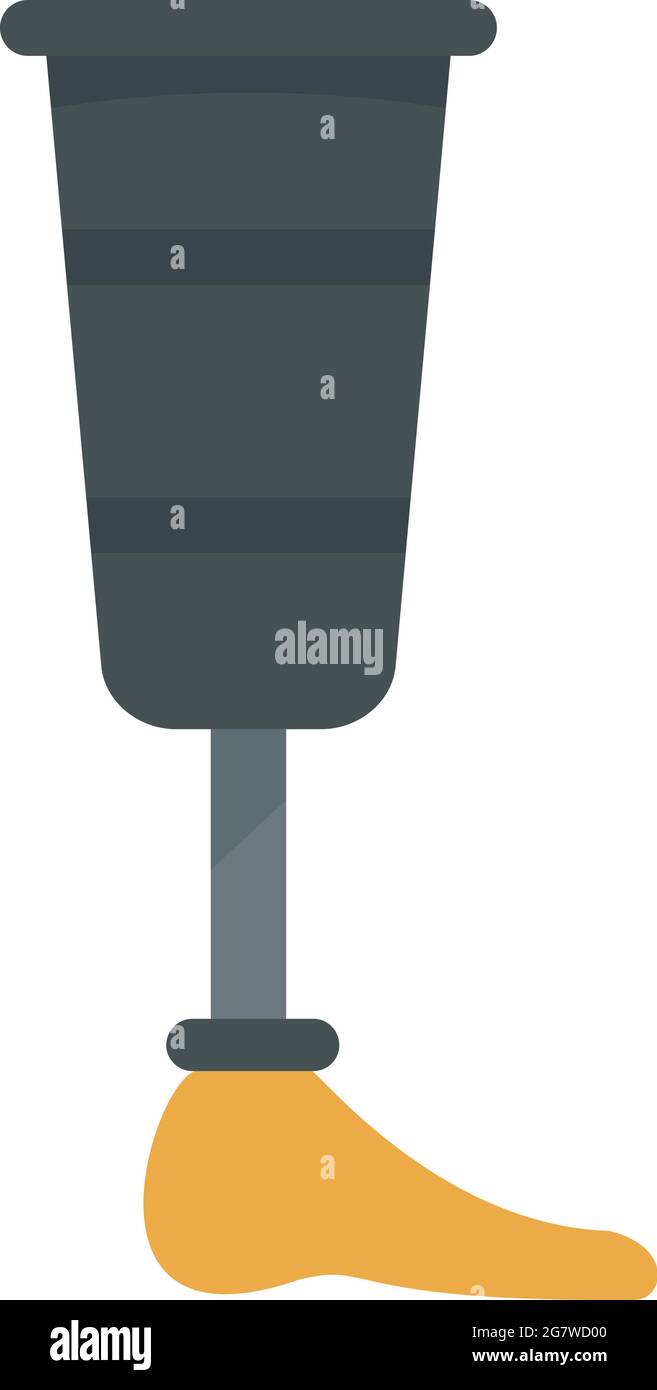 Leg artificial limb icon. Flat illustration of leg artificial limb ...