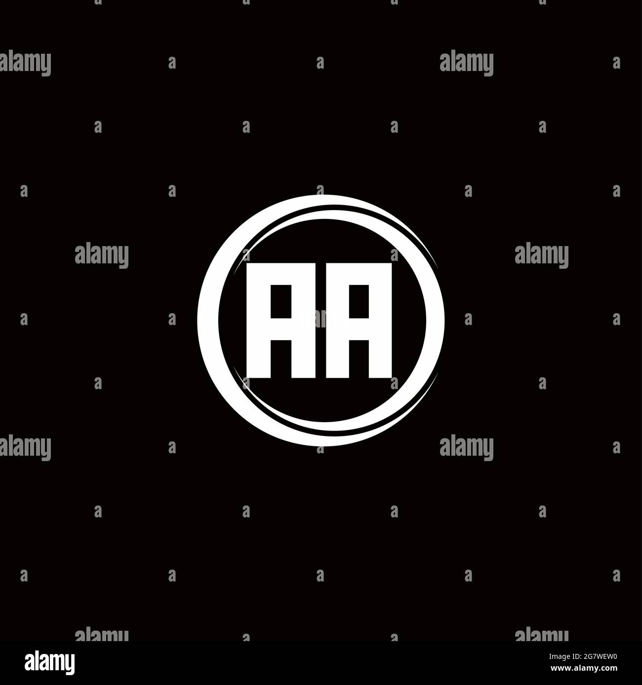 AA logo letters monogram with prisma shape design template vector icon ...