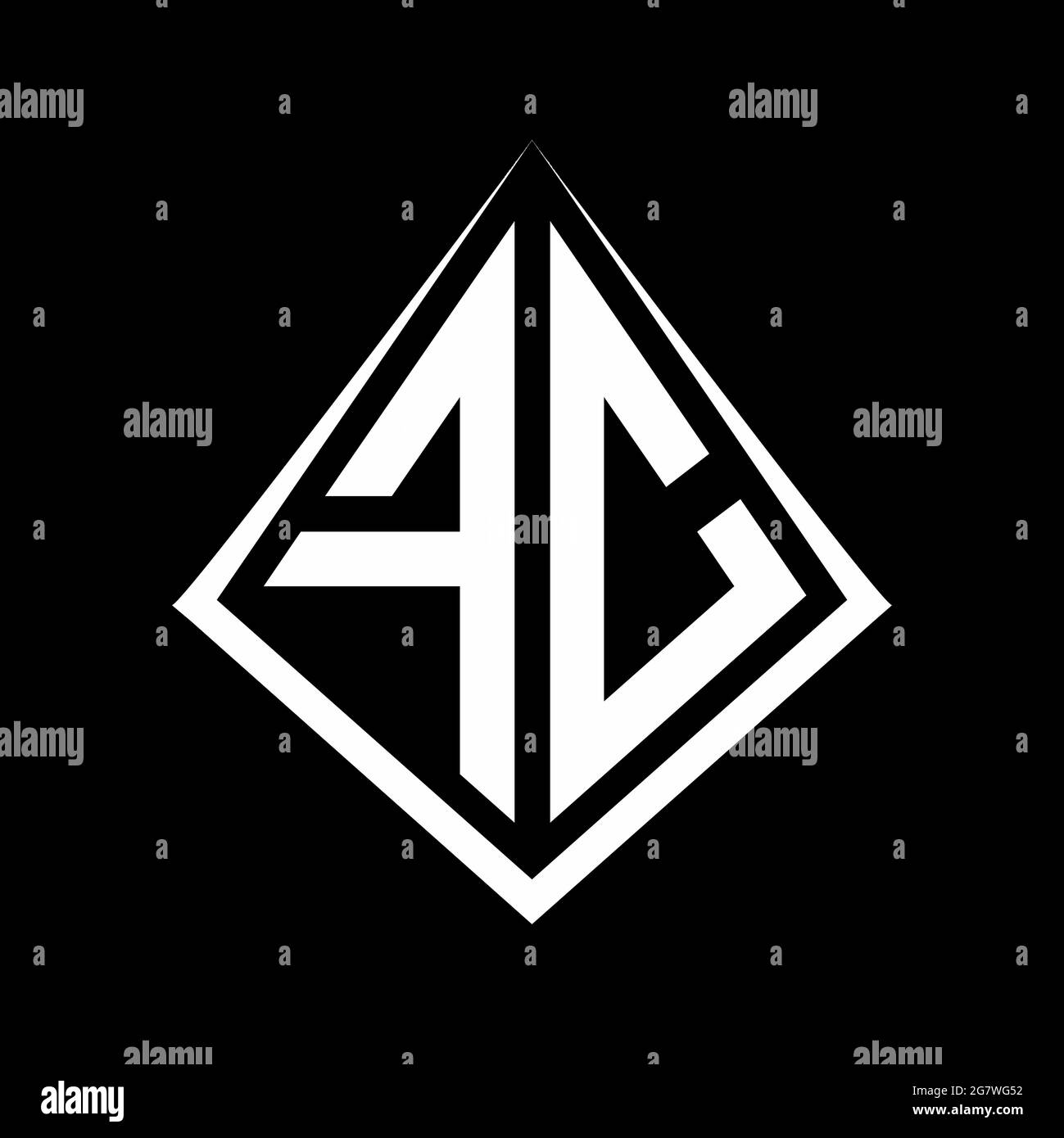 FC logo letters monogram with prisma shape design template vector icon ...