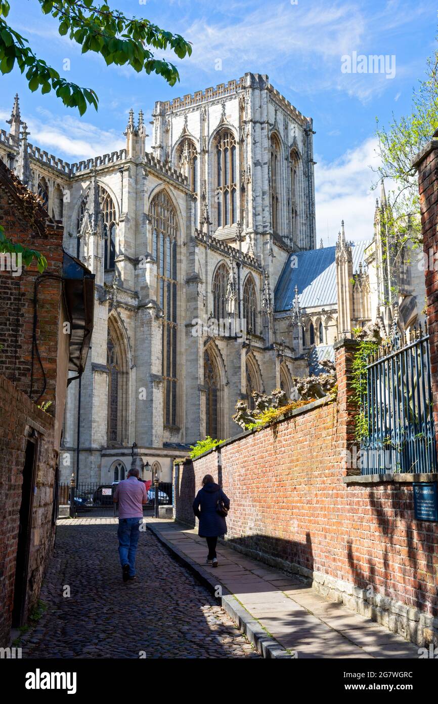 York Minster from Chapter House Street, York, Yorkshire, England, UK ...