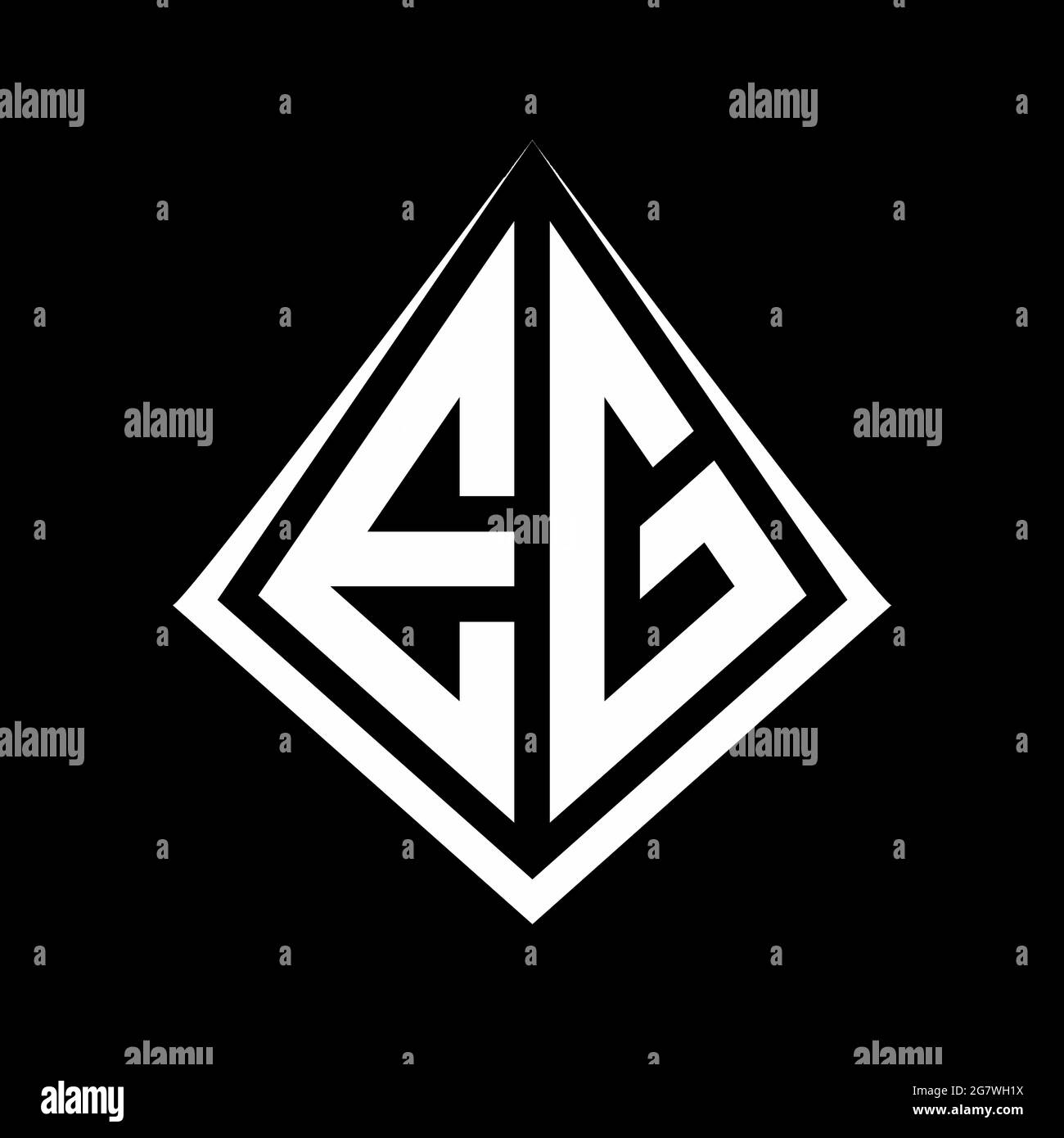 EG logo letters monogram with prisma shape design template vector icon modern Stock Vector Image ...