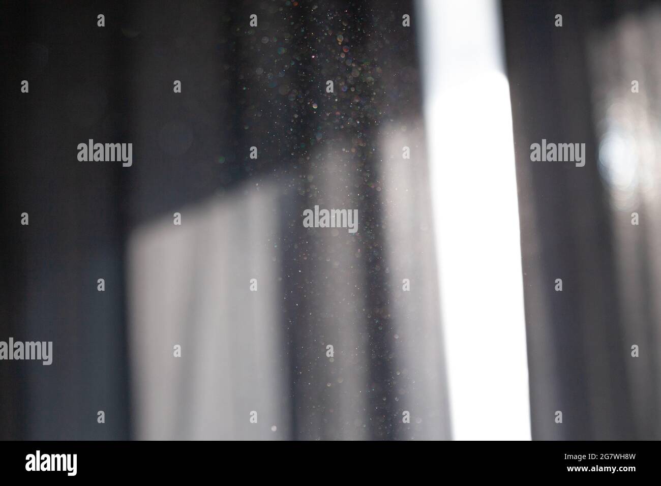Dust in the room, in the sunlight from the window, in the Stock Photo ...