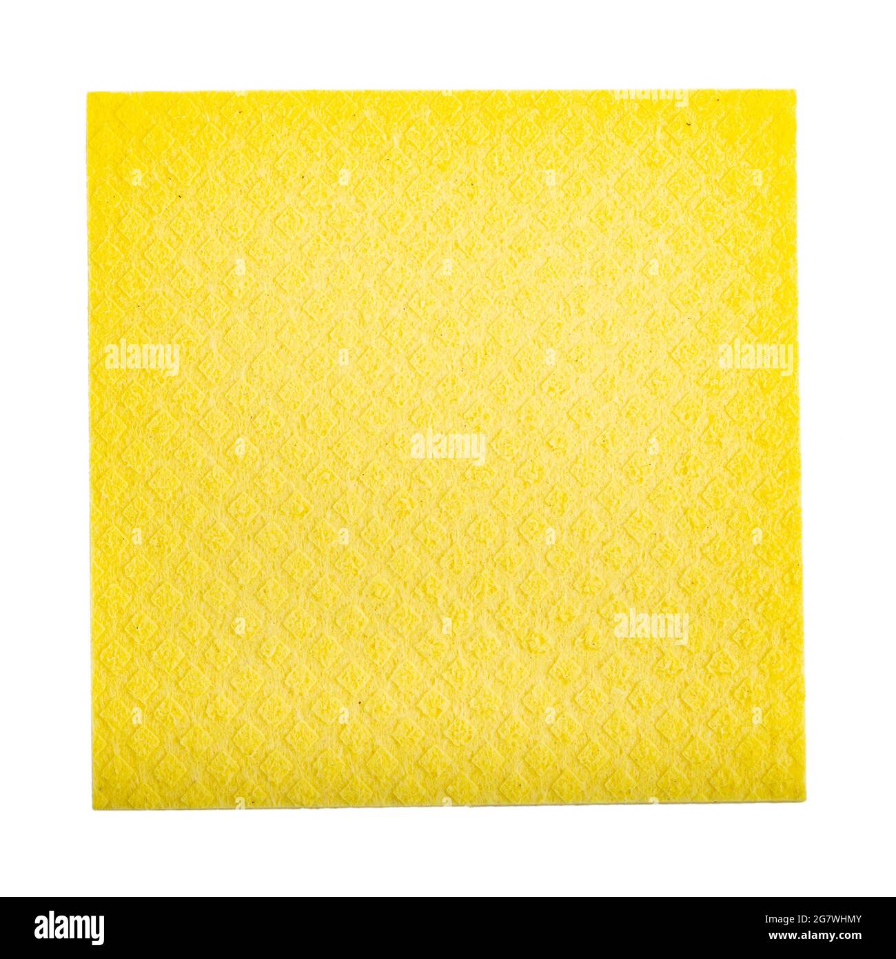 Clean sponge rag yellow colors on isolated white background. Household ...