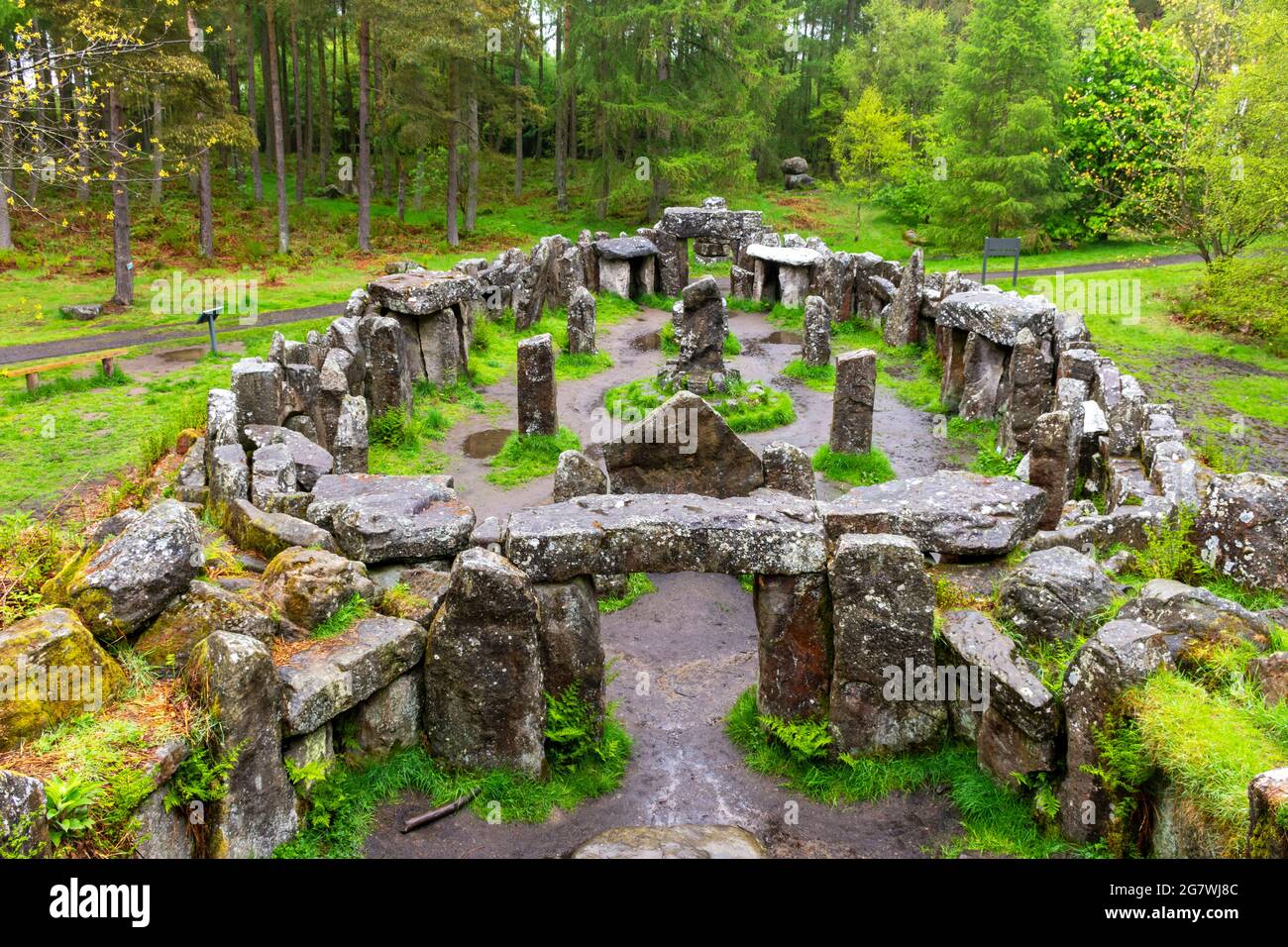 The Druid's Temple, a folly built in the late 1700s or early 1800s by ...