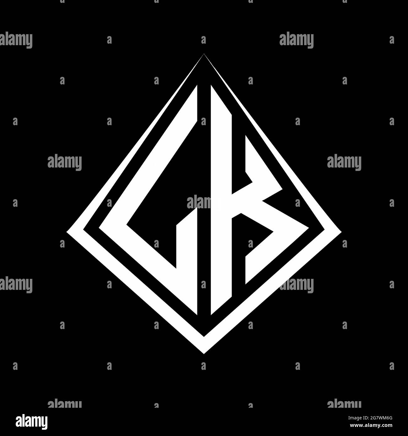 Lk Logo Letters Monogram With Prisma Shape Design Template Vector Icon