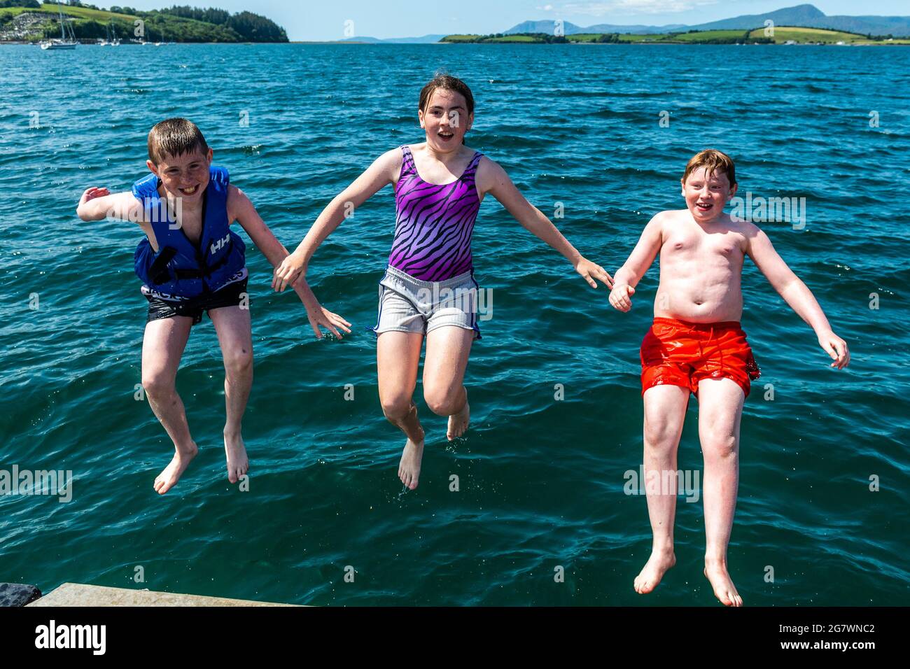 Bantry, West Cork, Ireland. 16th July, 2021. The sun shone on Bantry in ...