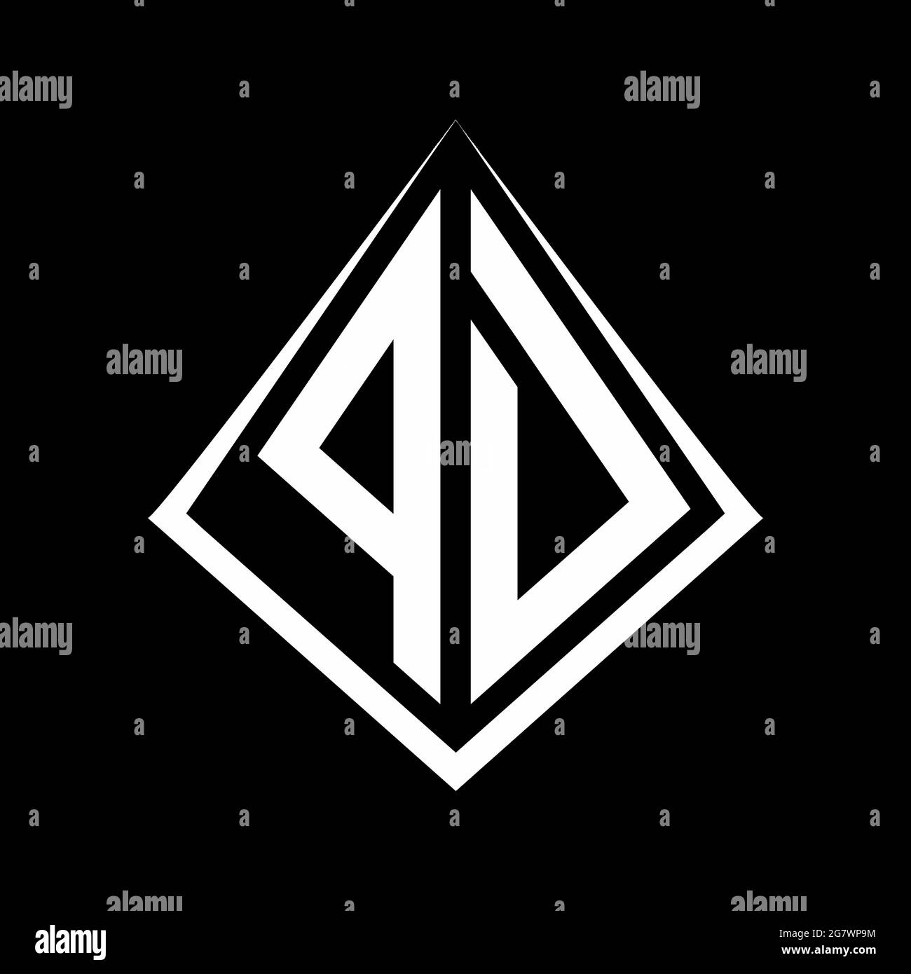 PD logo letters monogram with prisma shape design template vector icon ...