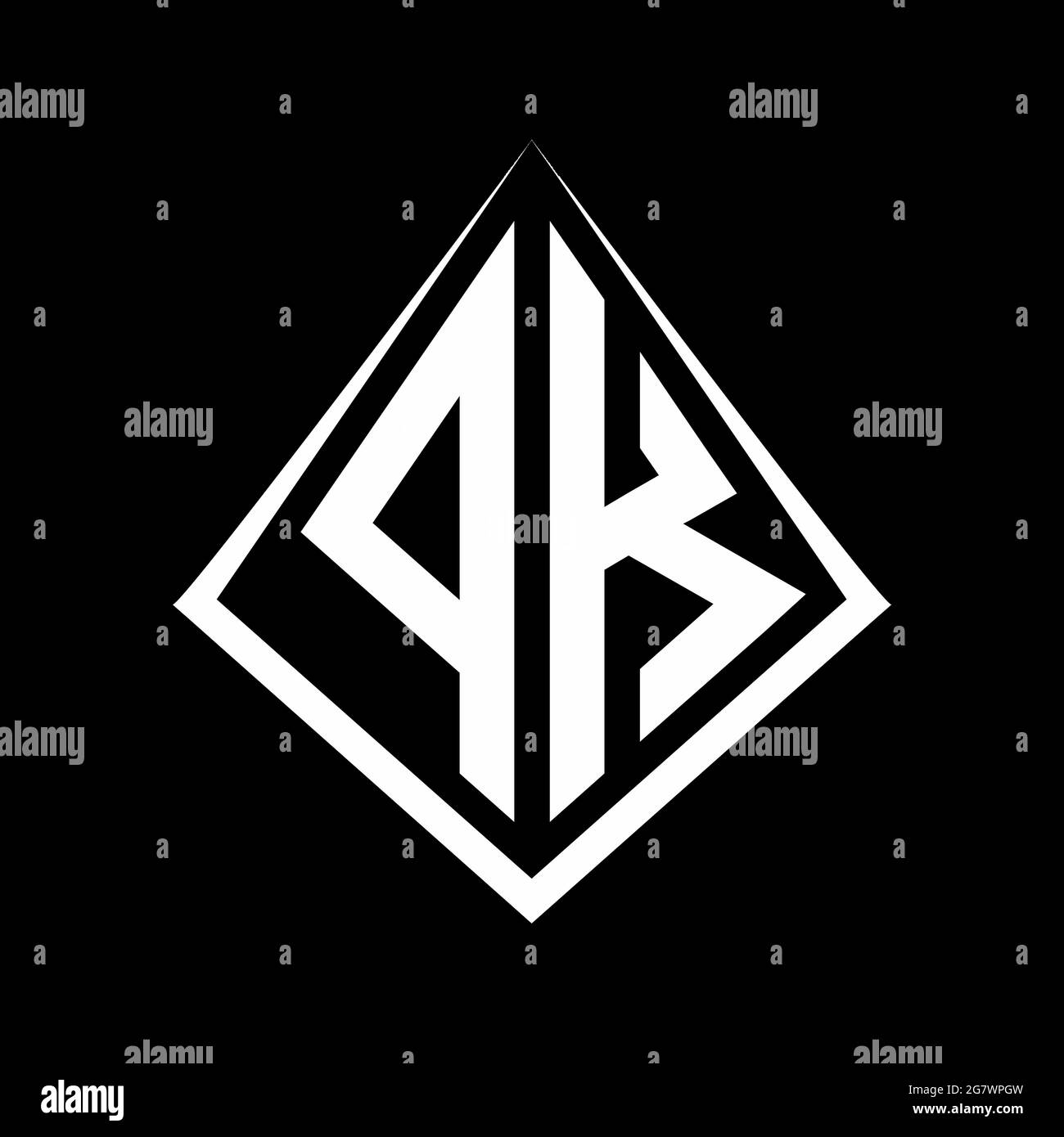 PK logo letters monogram with prisma shape design template vector icon ...