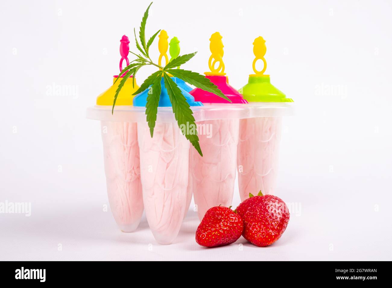 strawberry ice cream with marijuana Stock Photo - Alamy
