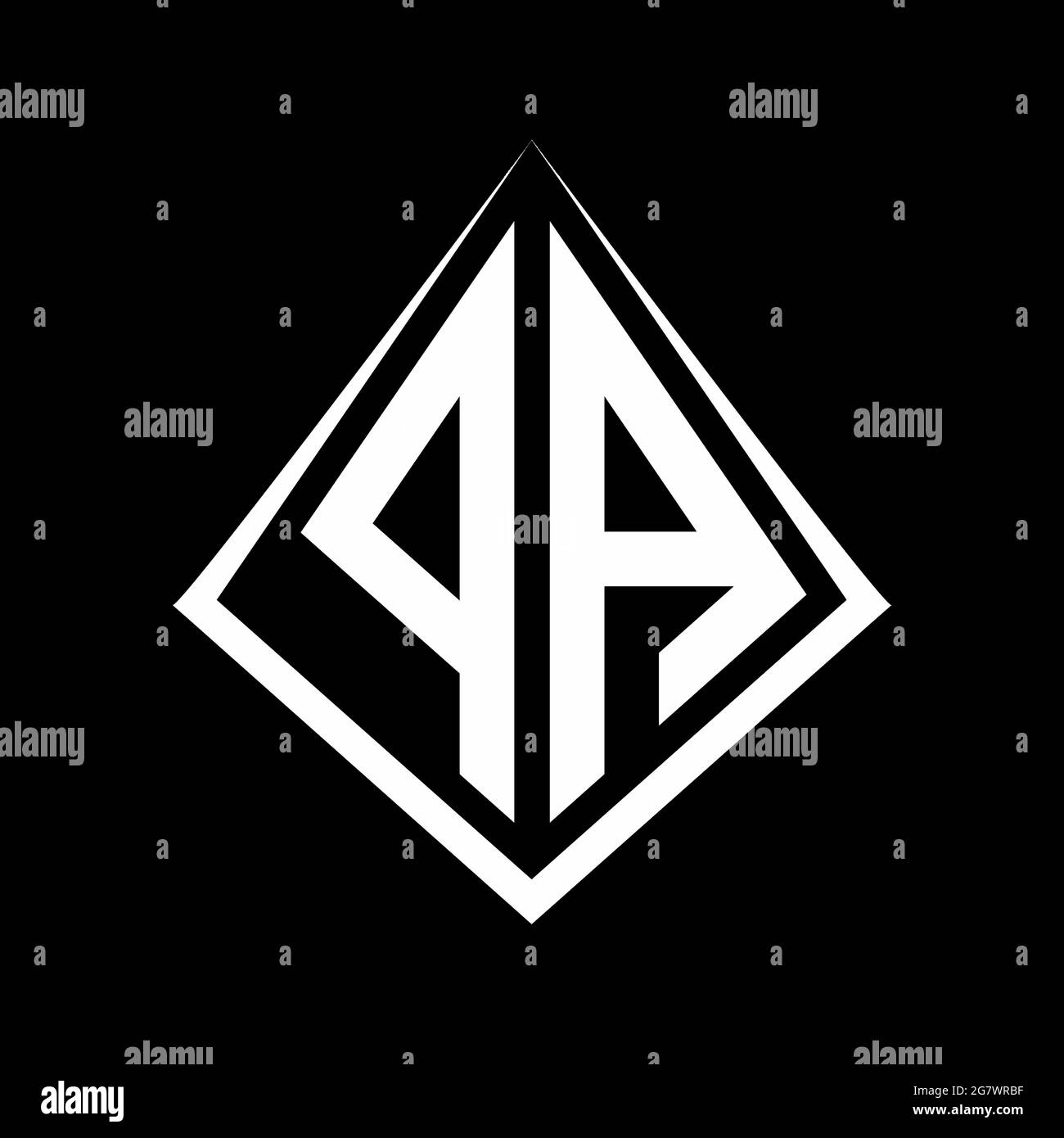 PA logo letters monogram with prisma shape design template vector icon ...