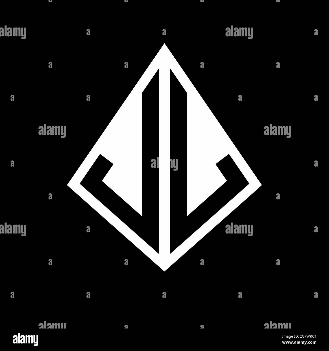 JL logo letters monogram with prisma shape design template vector icon ...