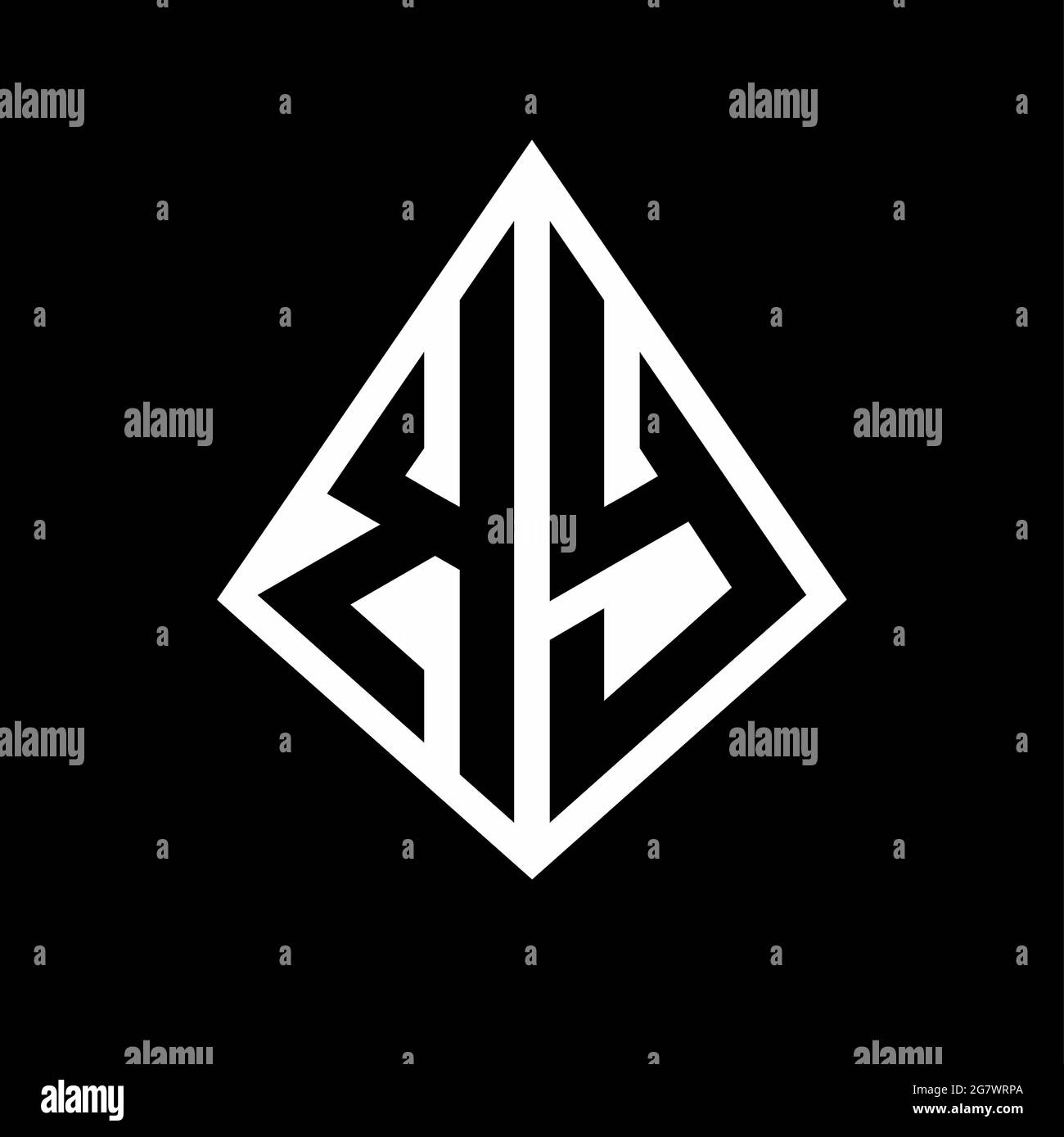 KY logo letters monogram with prisma shape design template vector icon ...