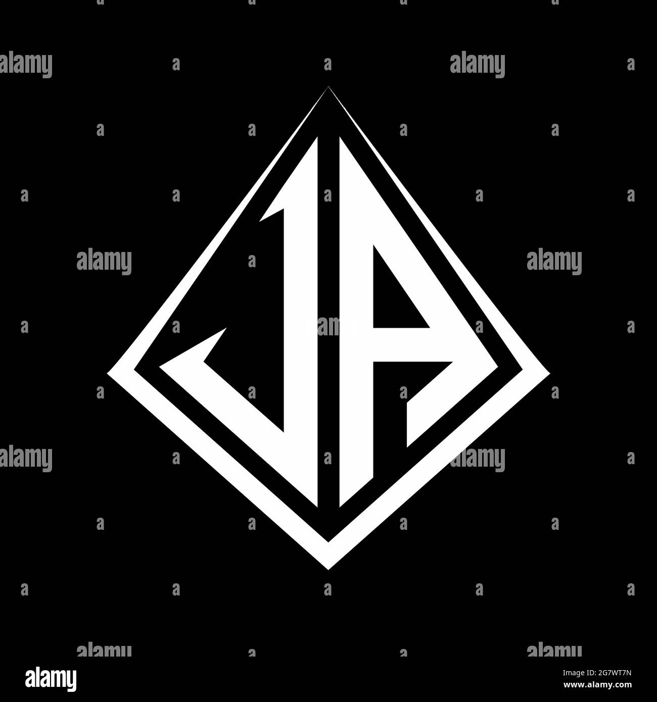 VA logo letters monogram with prisma shape design template vector icon ...