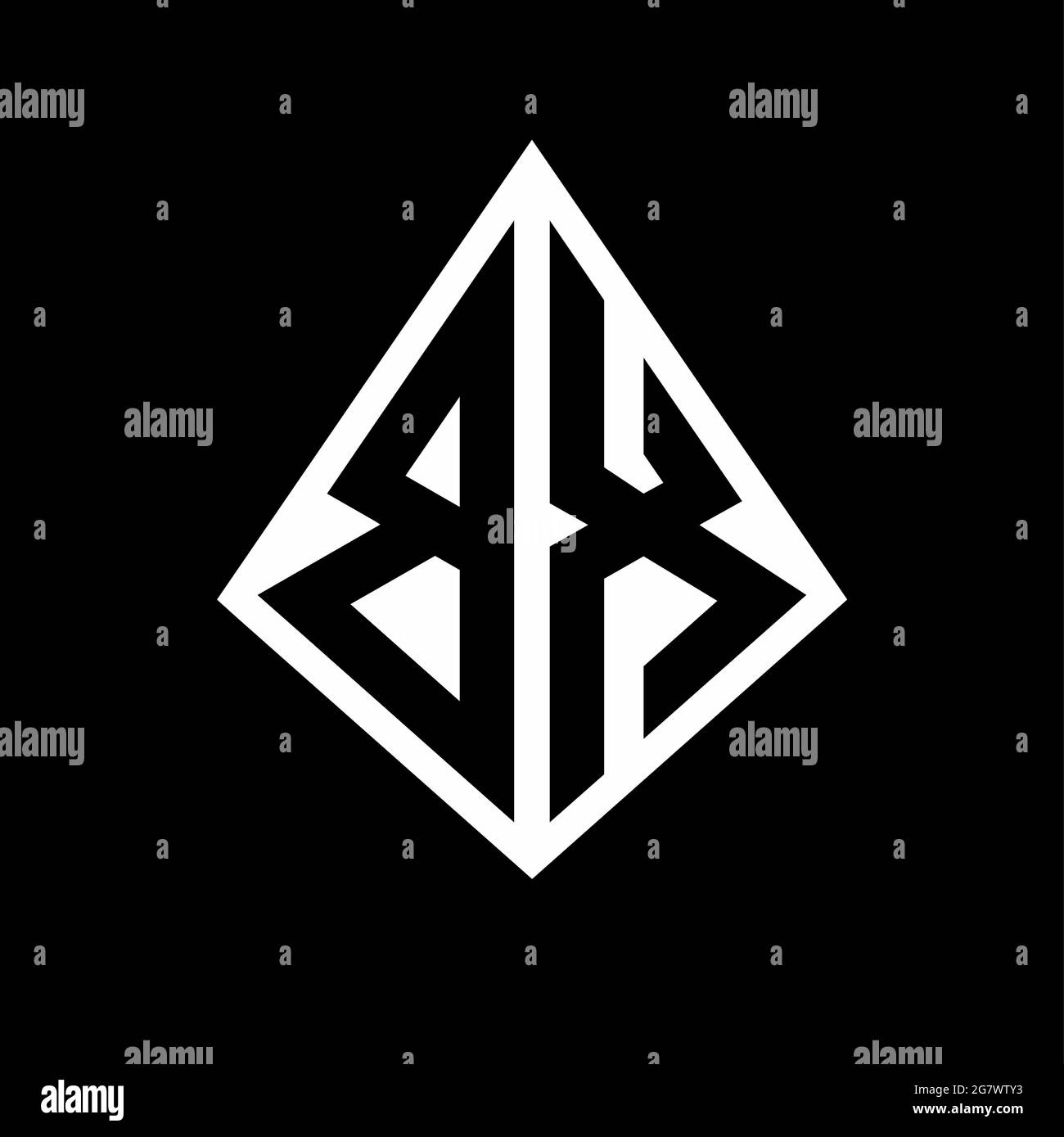 BX logo letters monogram with prisma shape design template vector icon ...