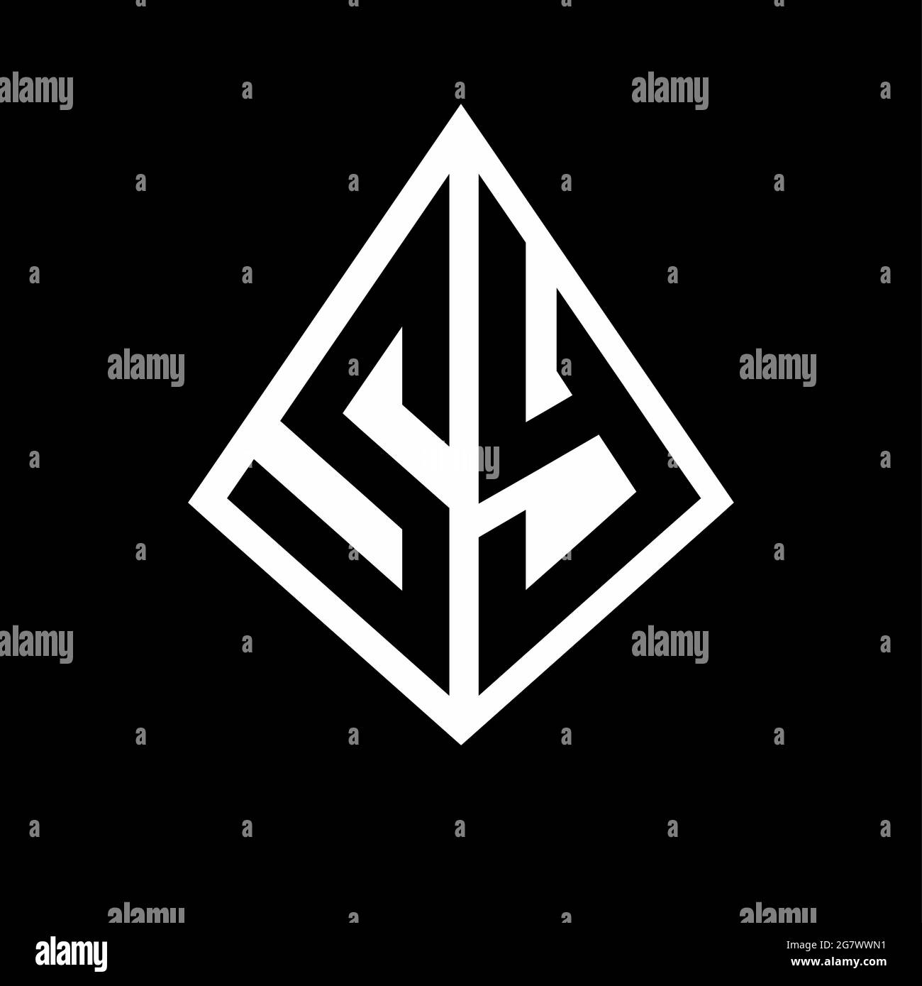 SY logo letters monogram with prisma shape design template vector icon ...