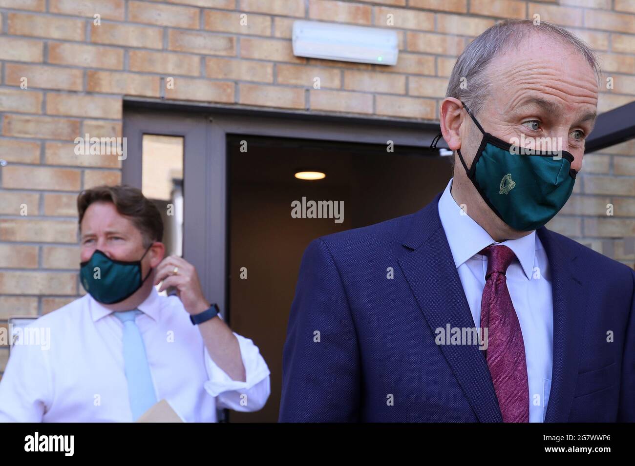Taoiseach Micheal Martin (right) with Minister for Housing Darragh O ...