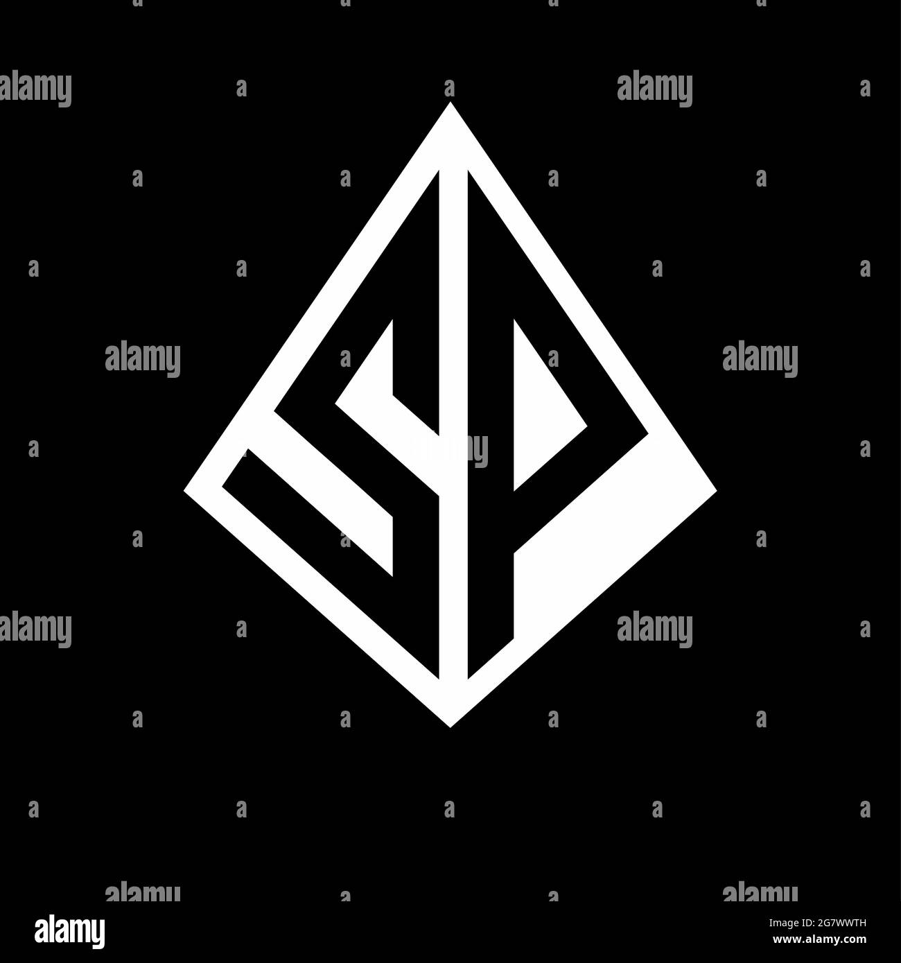 SP logo letters monogram with prisma shape design template vector icon ...