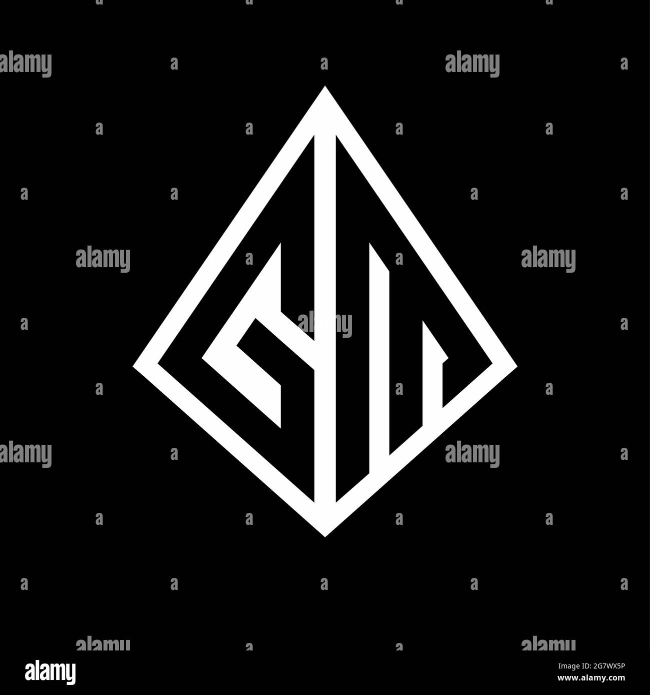 GM logo letters monogram with prisma shape design template vector icon ...