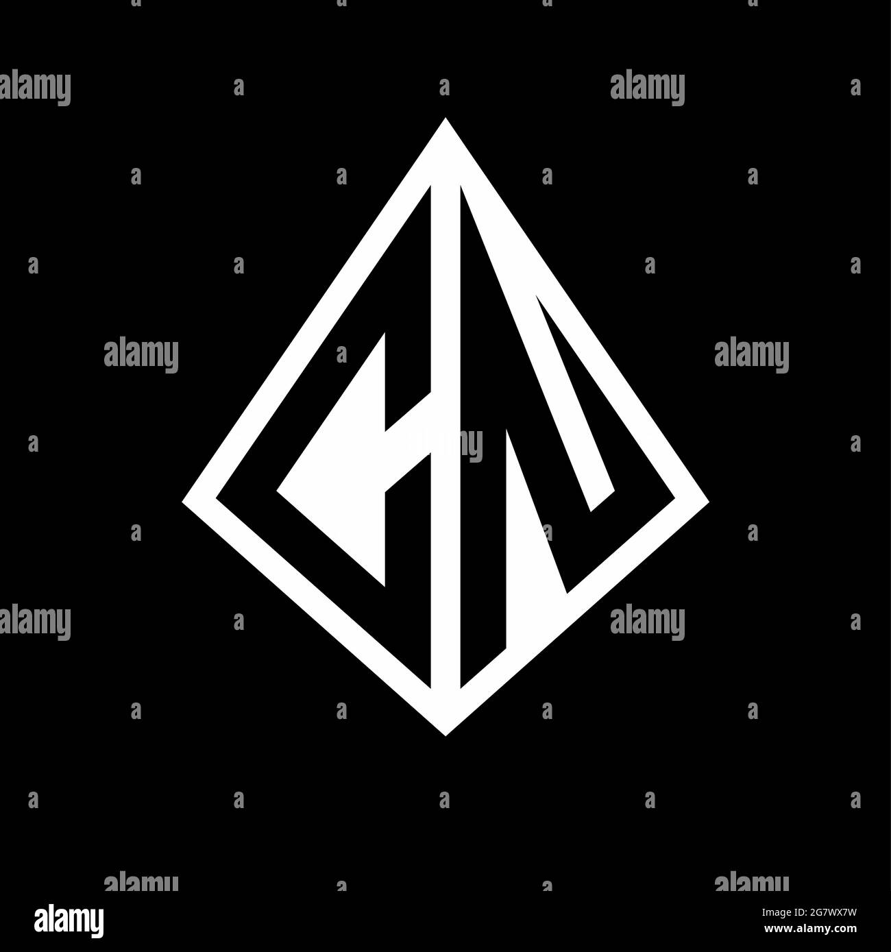 CN logo letters monogram with prisma shape design template vector icon ...