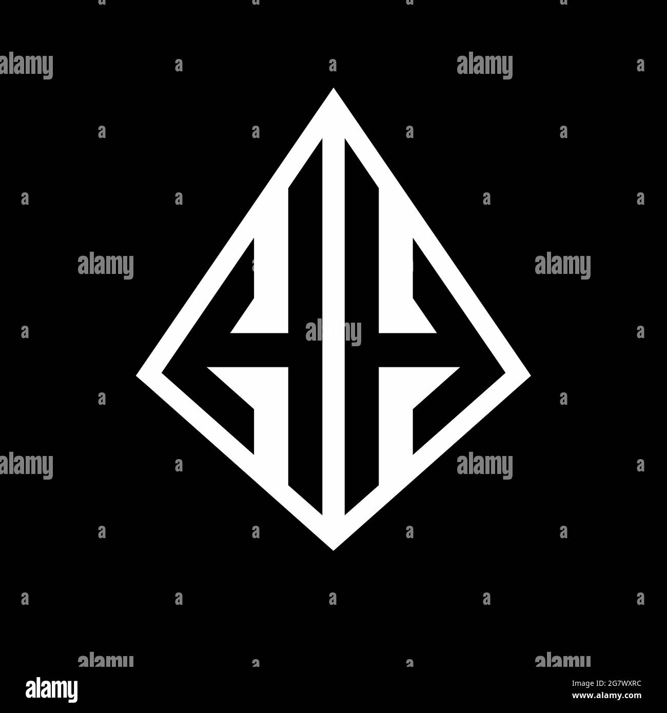 HH logo letters monogram with prisma shape design template vector icon ...