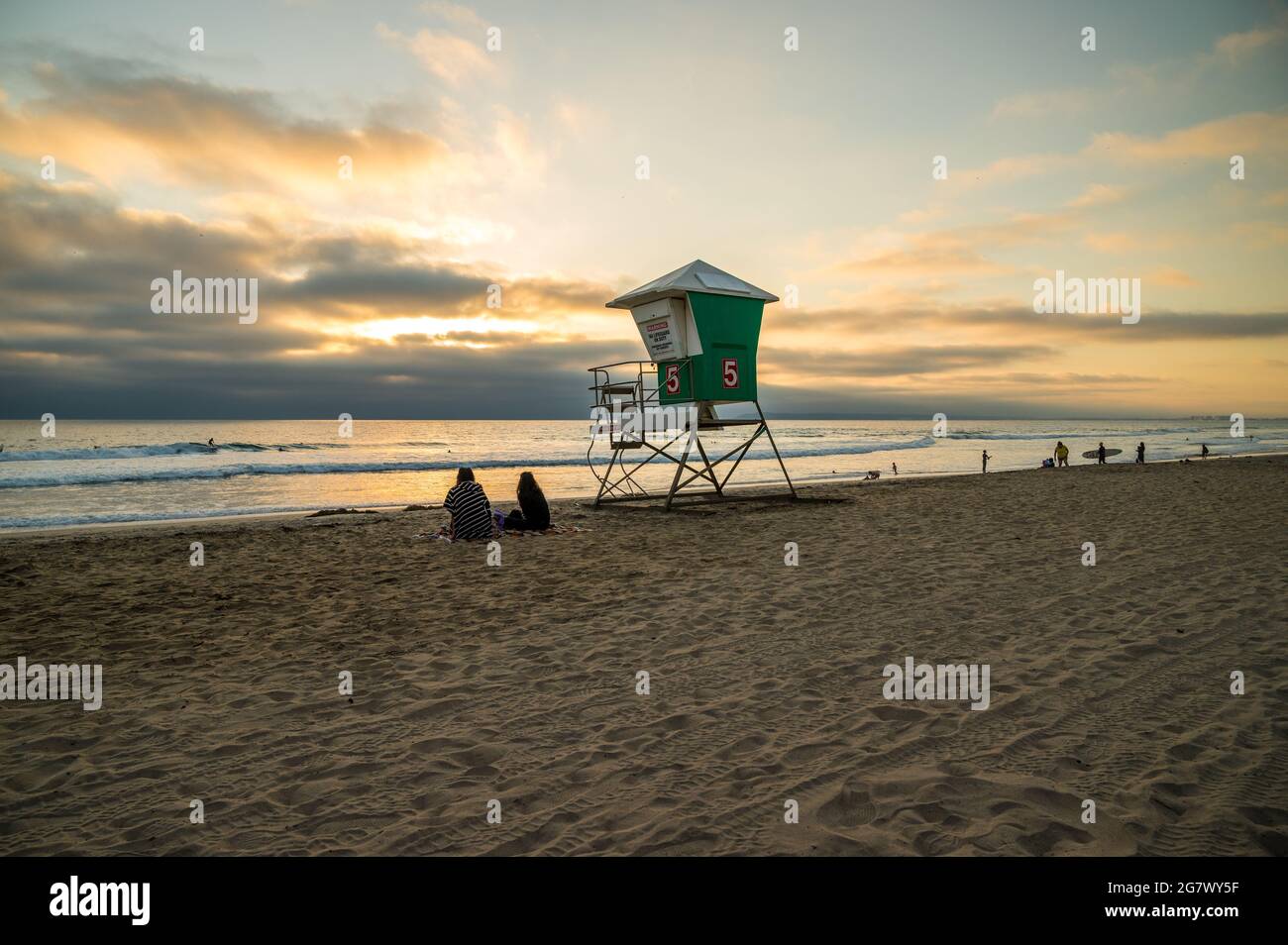 Ocean beach san diego lifeguard tower sand ocean beach hi-res stock ...