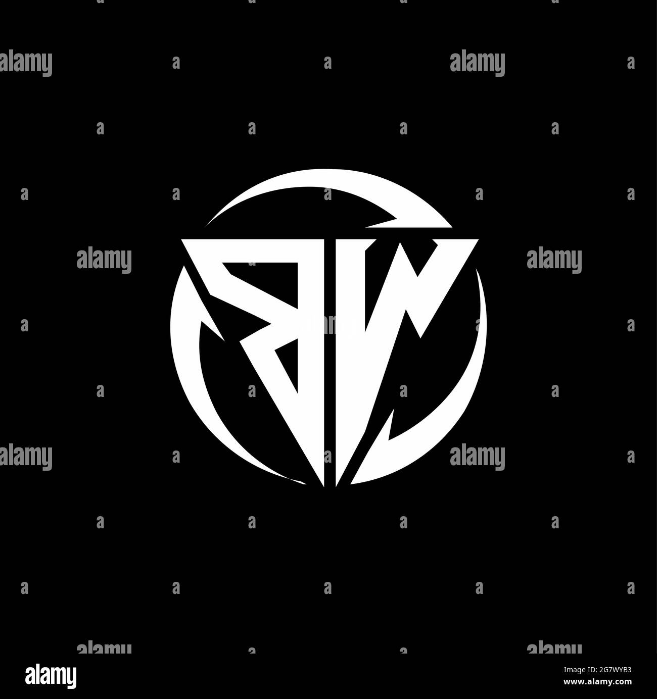 Bw letter logo Black and White Stock Photos & Images - Alamy