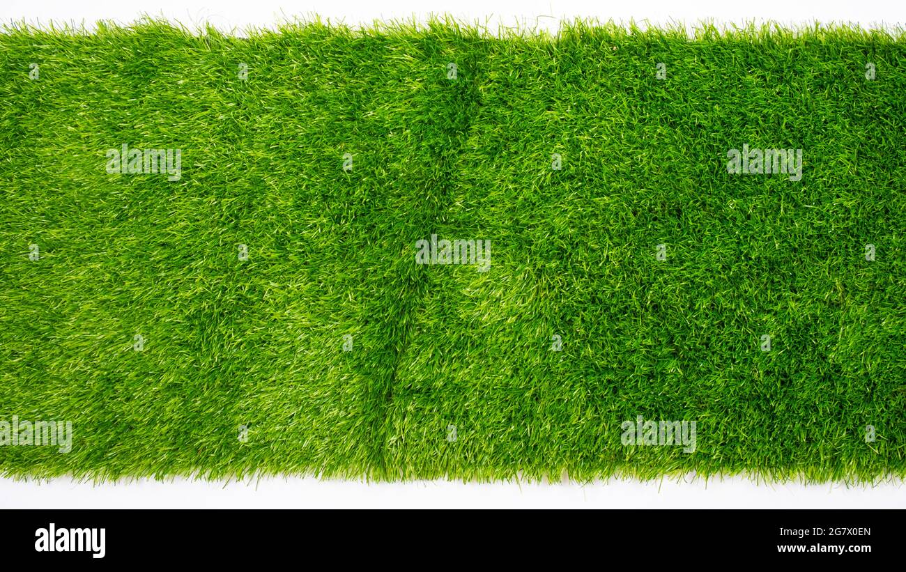 artificial grass copy space, green plastic grass lawn background mockup ...