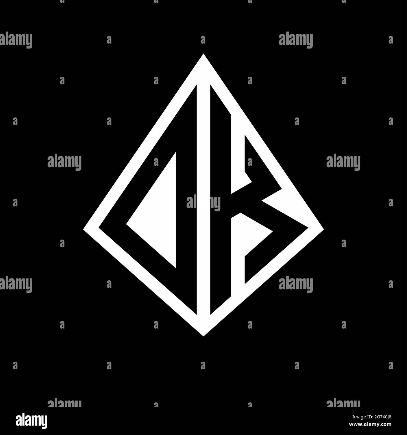 OK logo letters monogram with prisma shape design template vector icon ...