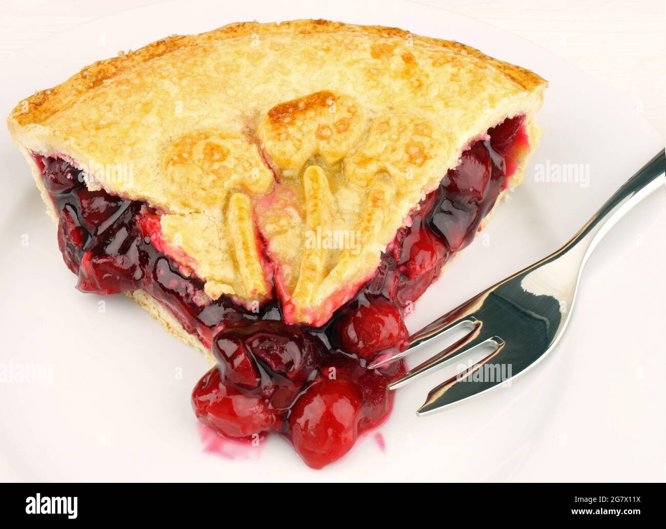 Morello Cherry Cake Slice Clipart