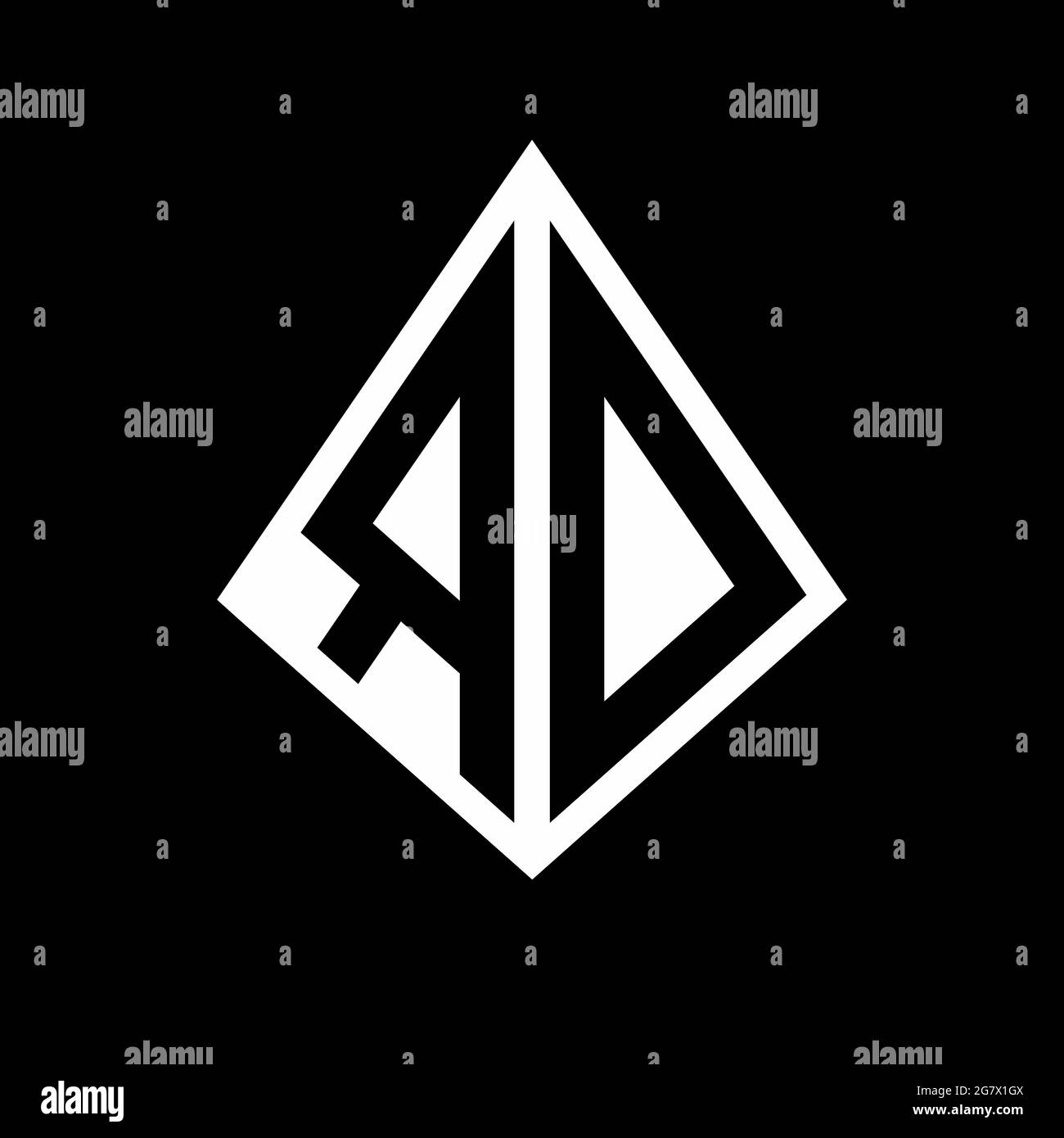 RO logo letters monogram with prisma shape design template vector icon ...