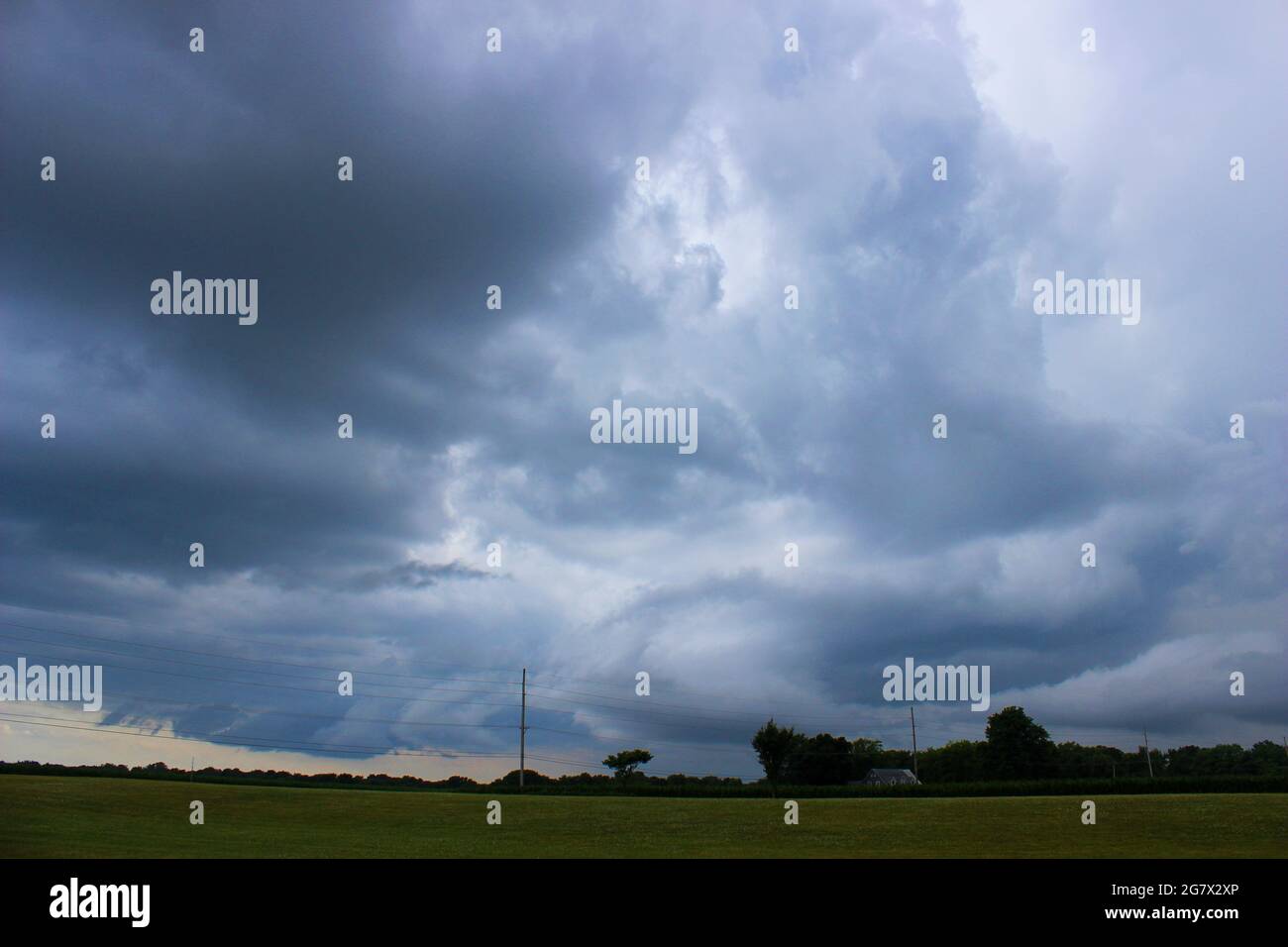 Supercell Over Open Field Stock Photo - Alamy