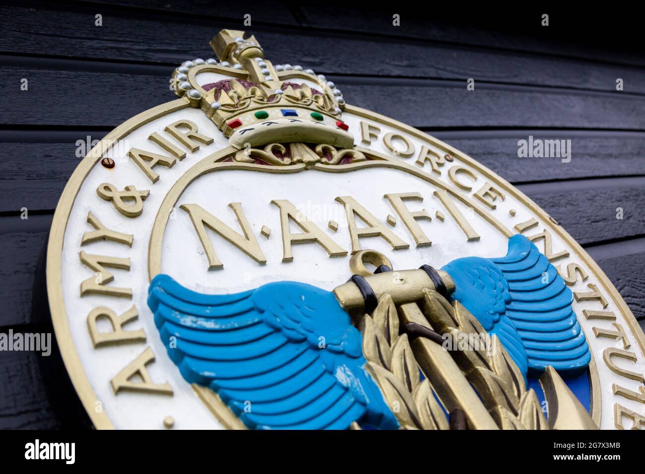 NAAFI sign outside a building, UK Stock Photo - Alamy