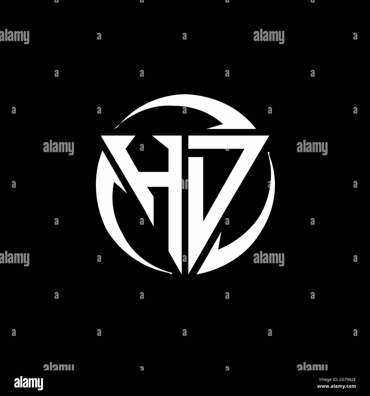 HD logo with triangle shape and circle rounded design template isolated ...